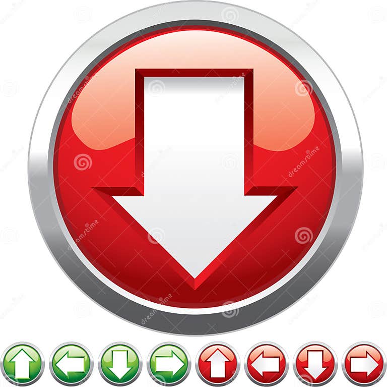 Arrow buttons stock vector. Illustration of graphic, element - 7115445