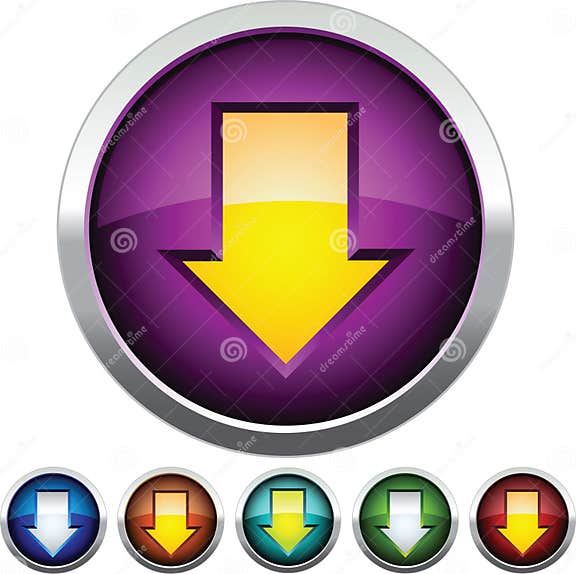 Arrow buttons stock vector. Illustration of reflection - 7115501