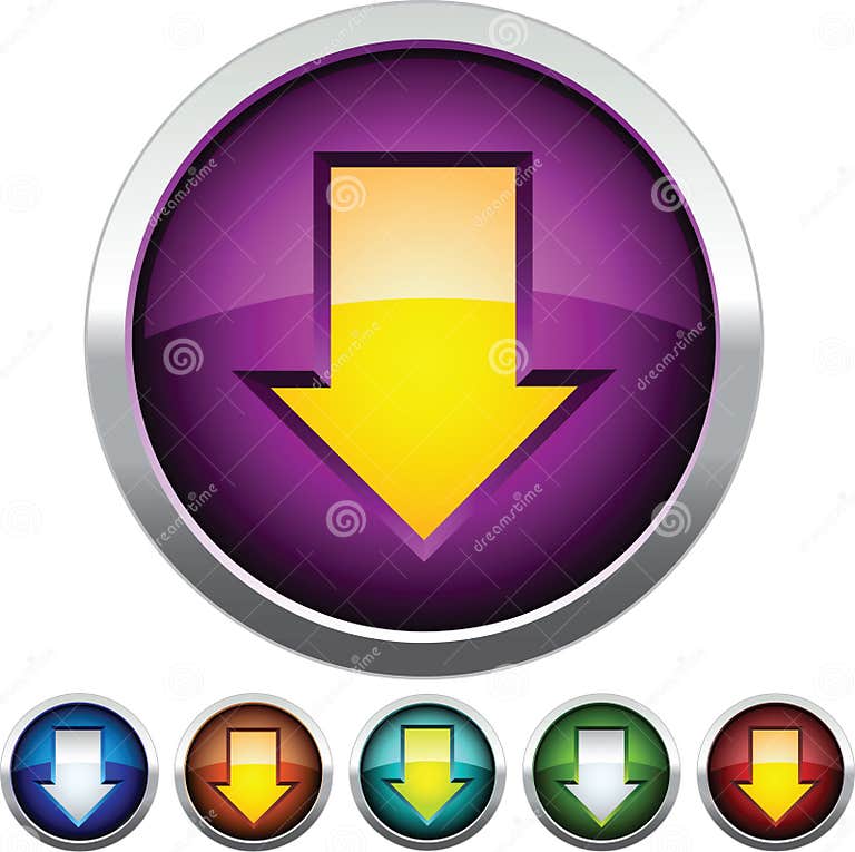 Arrow buttons stock vector. Illustration of reflection - 7115501