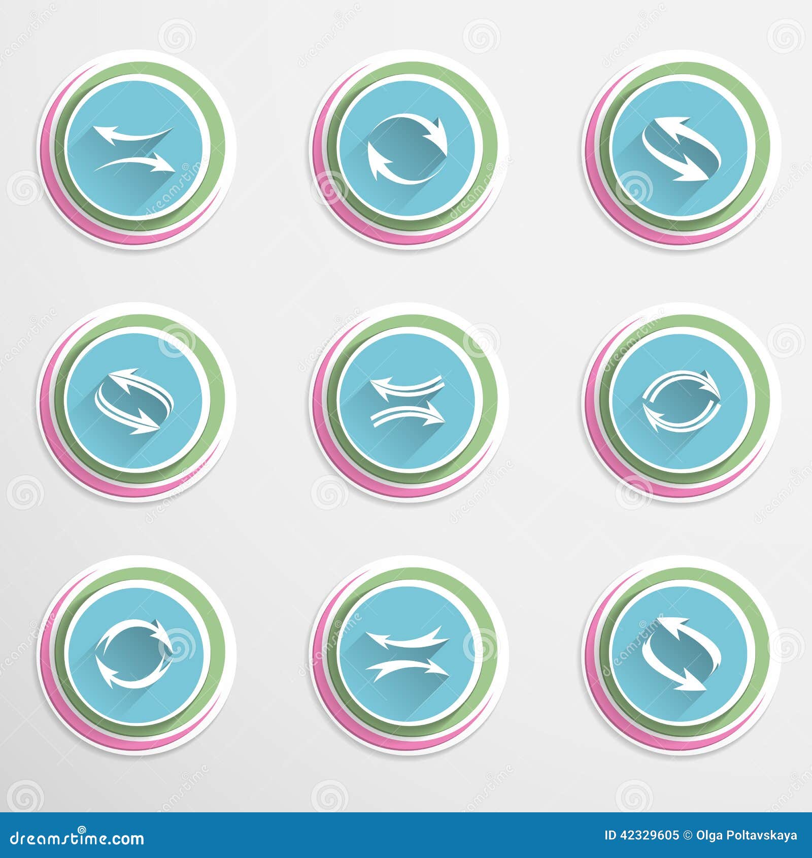 Arrow buttons stock vector. Illustration of bright, communications ...