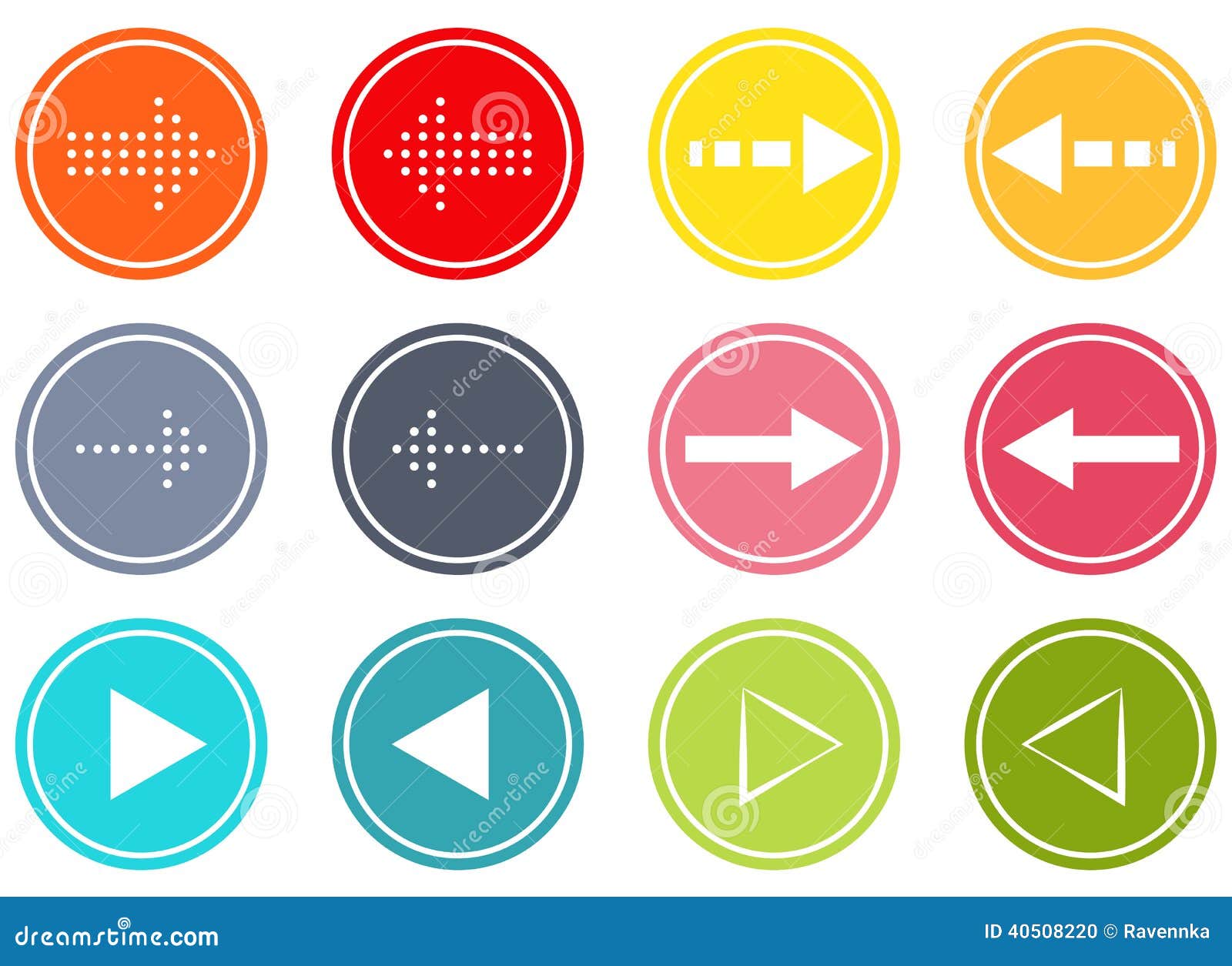 Arrow buttons set stock vector. Illustration of back - 40508220