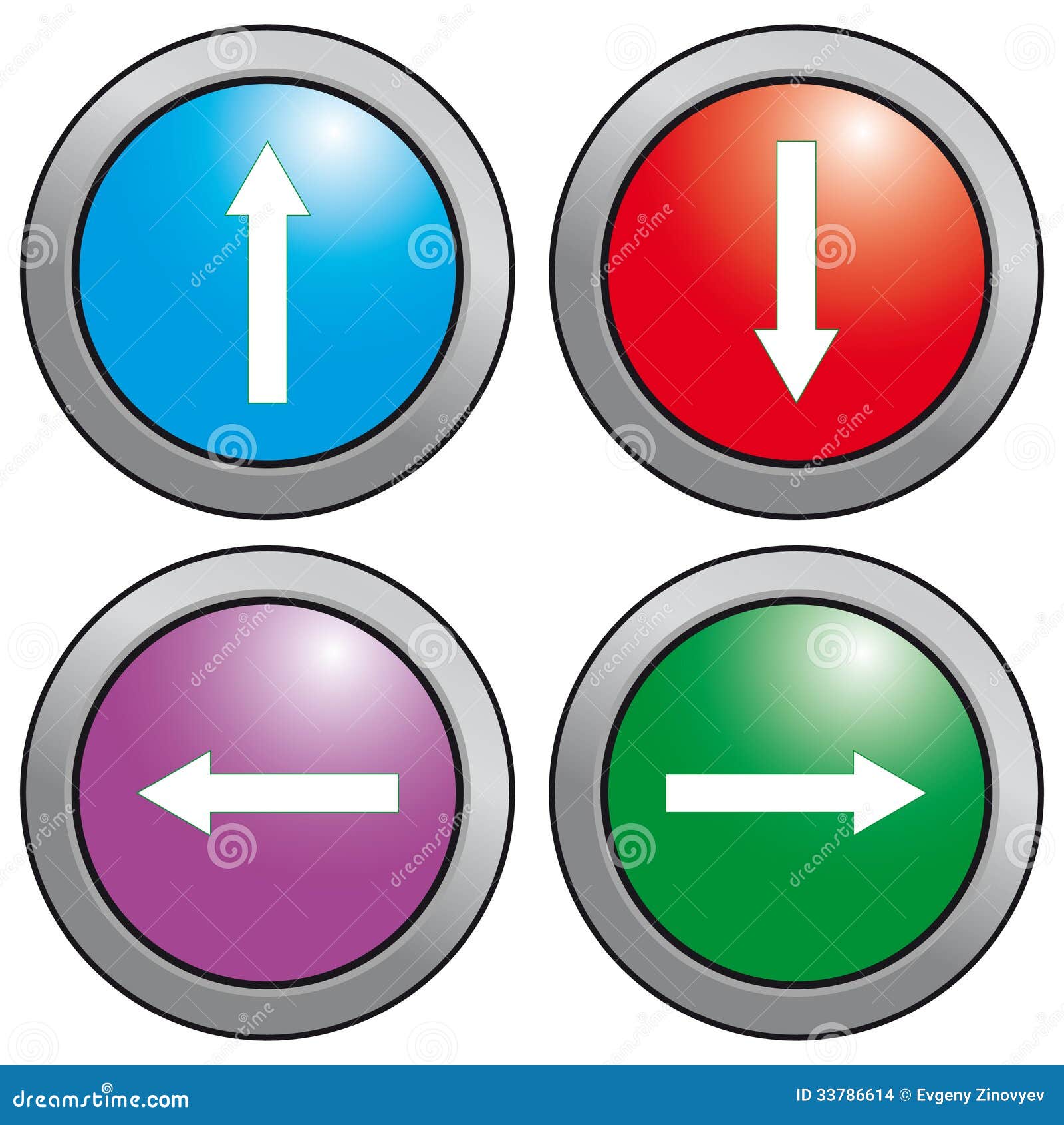 The arrow buttons. stock vector. Illustration of network - 33786614