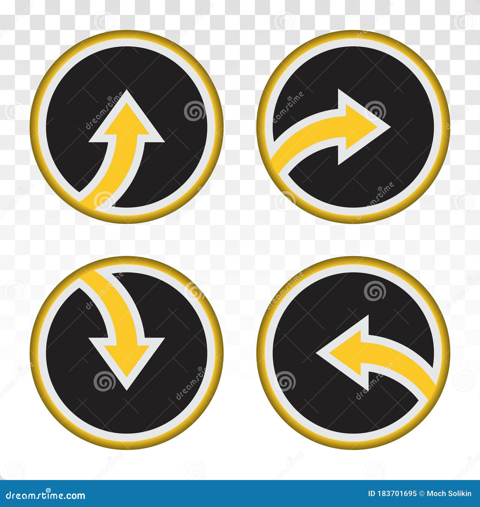 Arrow Buttons - Up, Down, Left, Right on a Transparent Background Stock ...