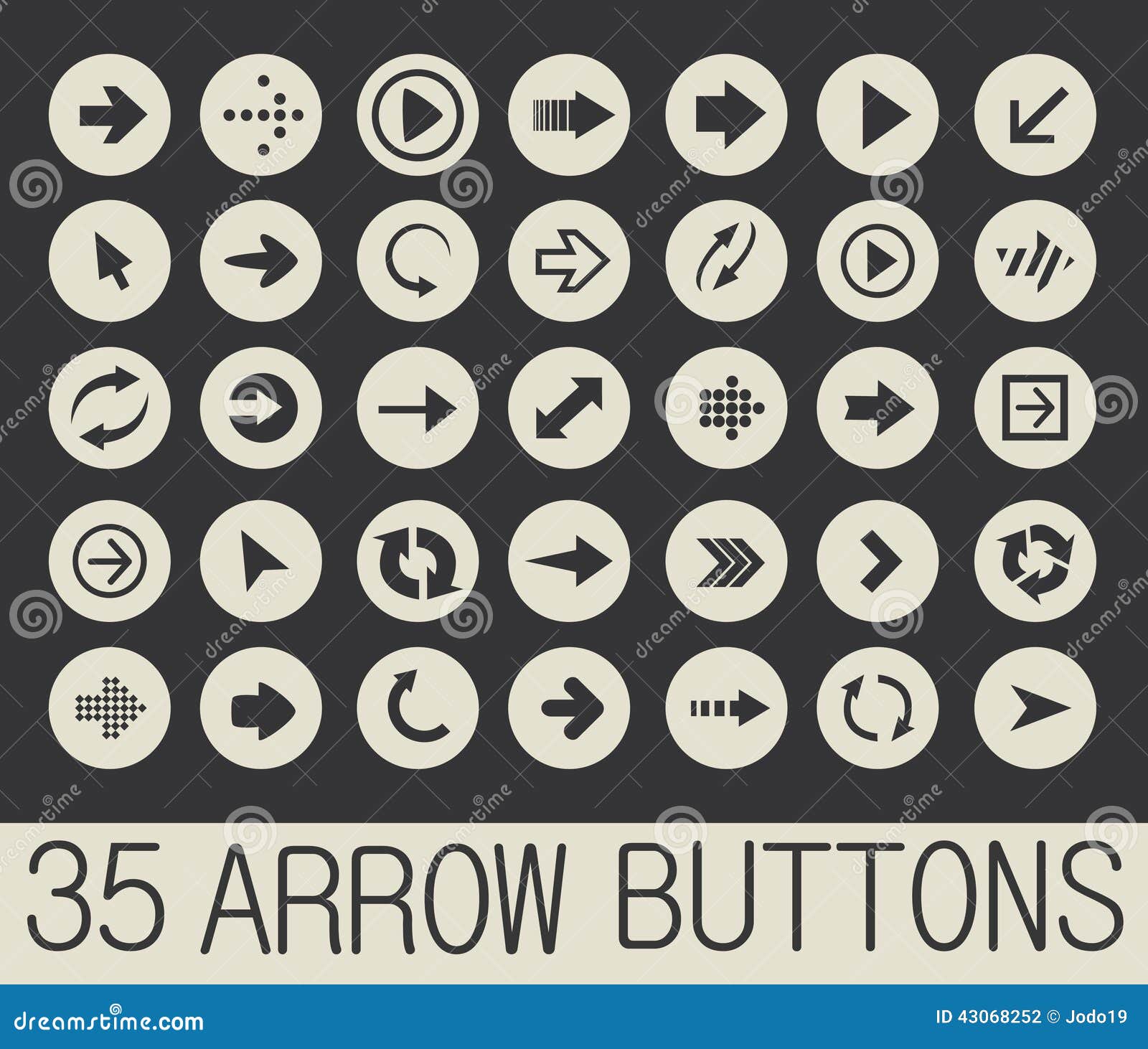 Arrow buttons vector stock vector. Illustration of nearby - 43068252