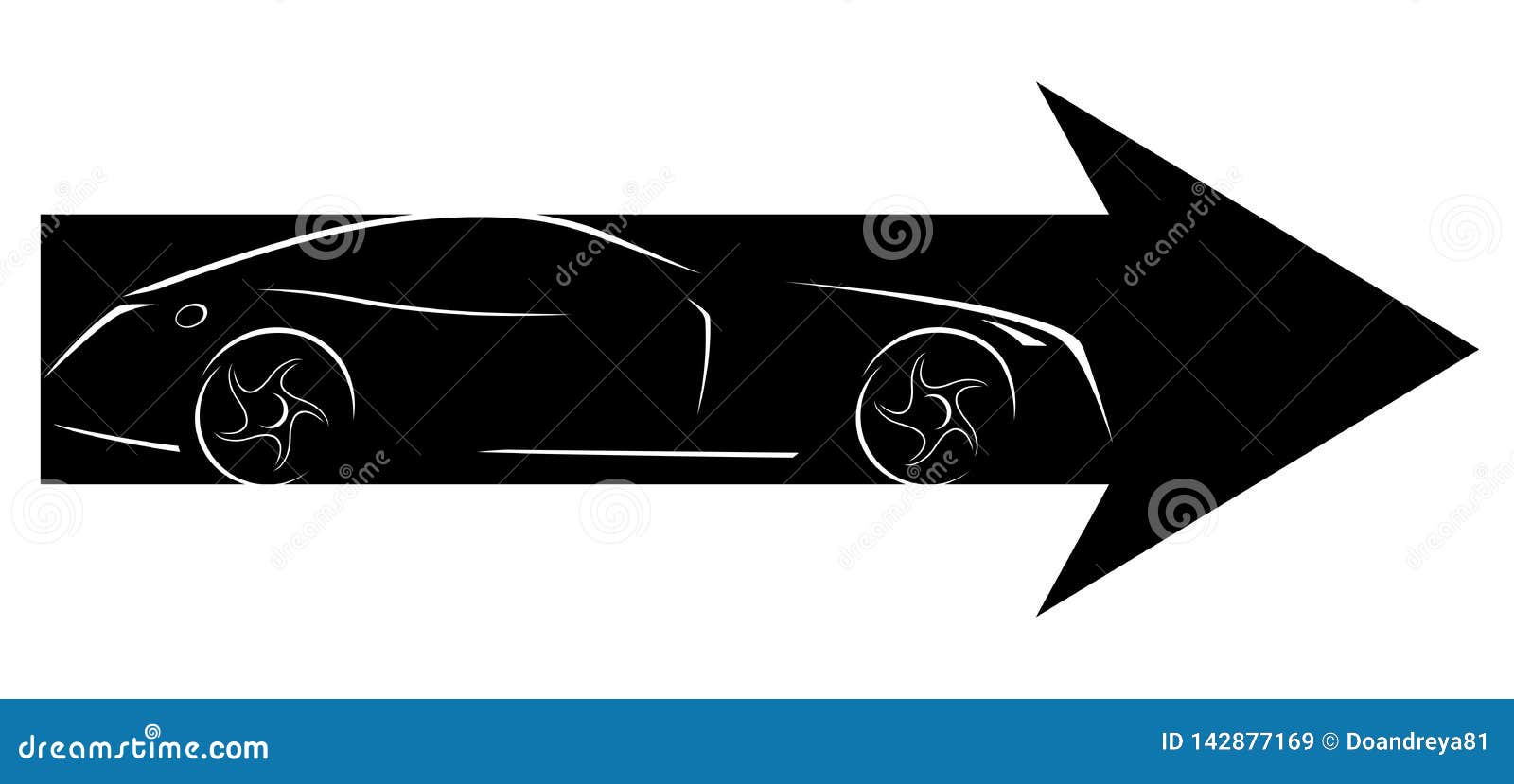 Arrow Car. Car Abstract Lines. Vector Illustration Stock Vector ...