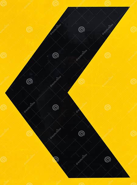 Arrow Caution Sign stock photo. Image of trafficsign - 27041156