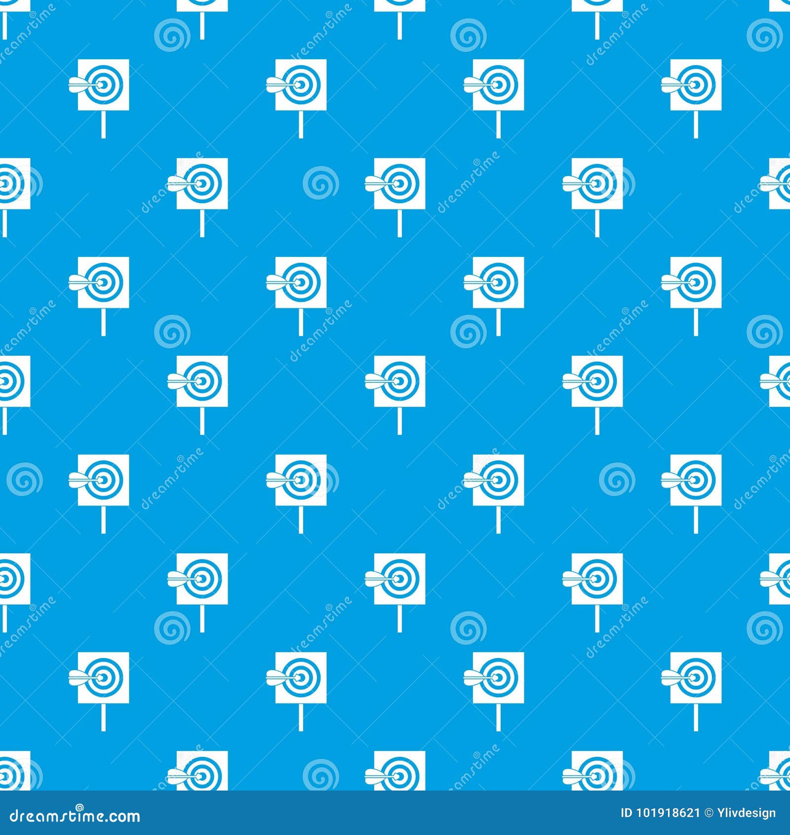 Arrow in the Center of Target Pattern Seamless Blue Stock Vector ...