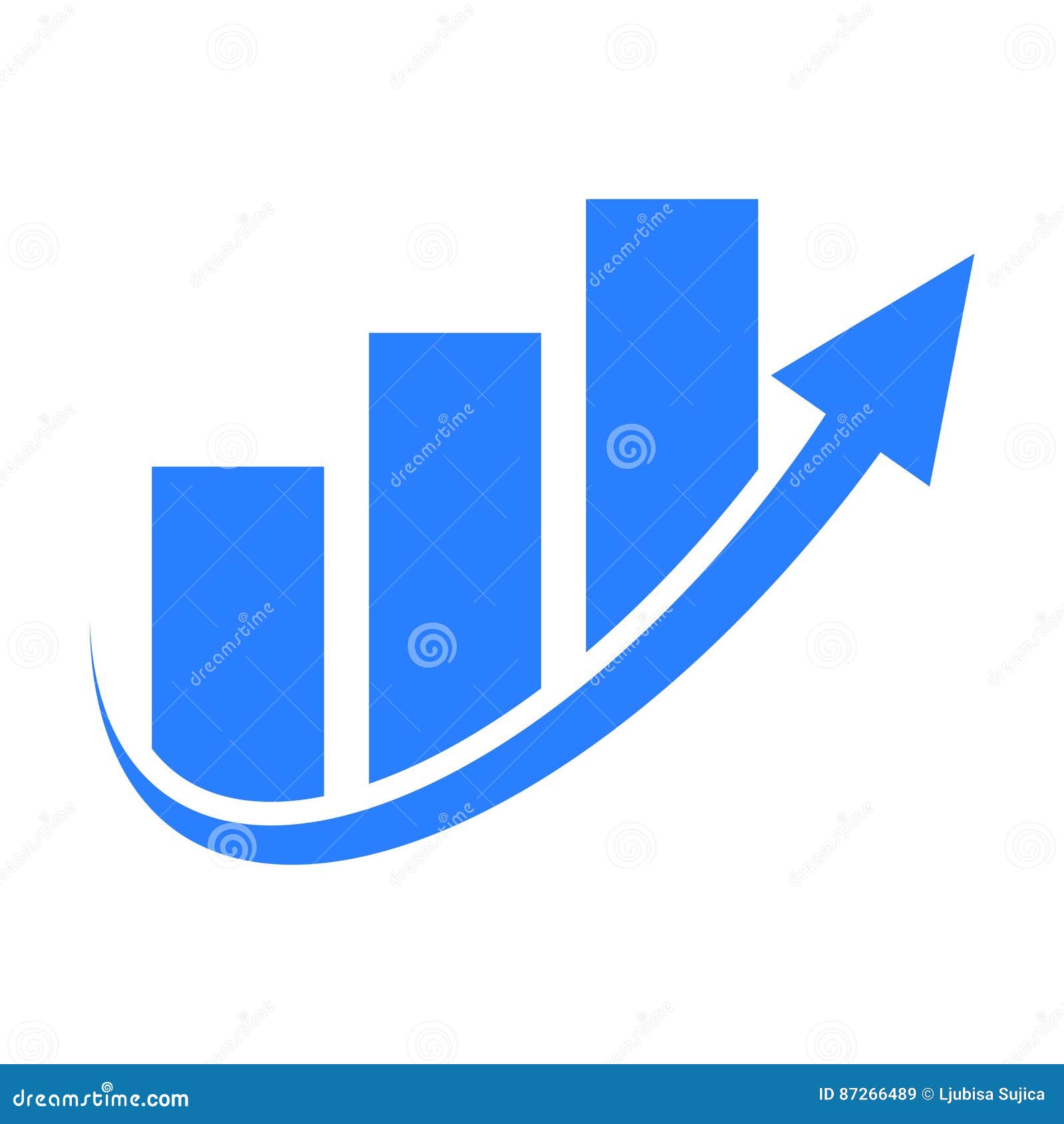 Arrow Chart Business Finance Blue Logo Stock Vector - Illustration of ...