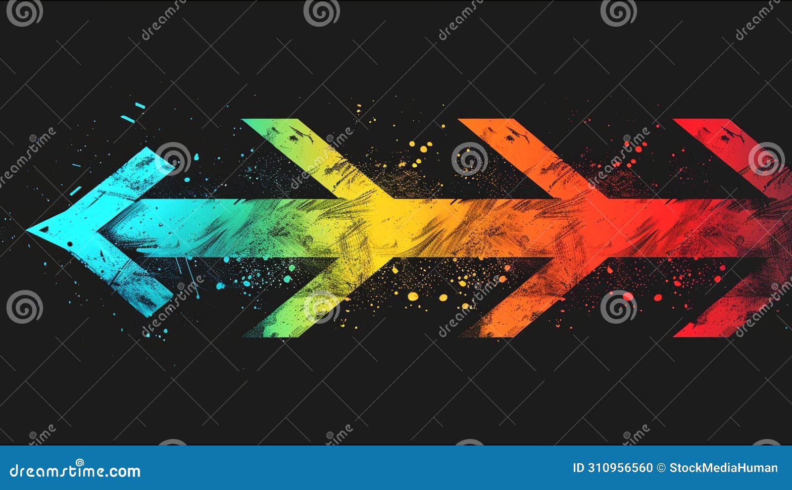 Arrow Chart Cyber Information Nodes Electronic Info Arrows Stock ...