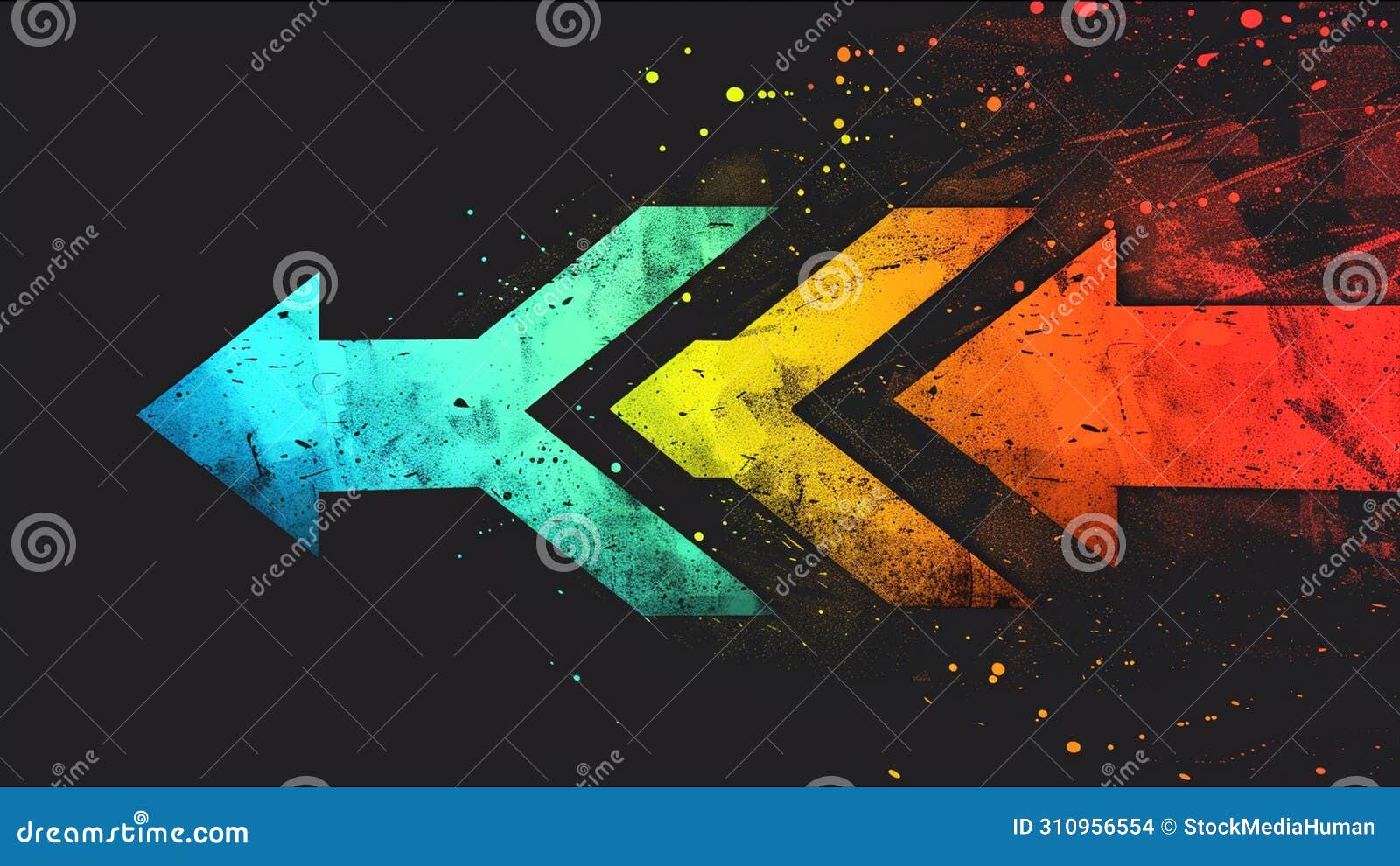 Arrow Chart Cyber Information Nodes Electronic Info Arrows Stock ...