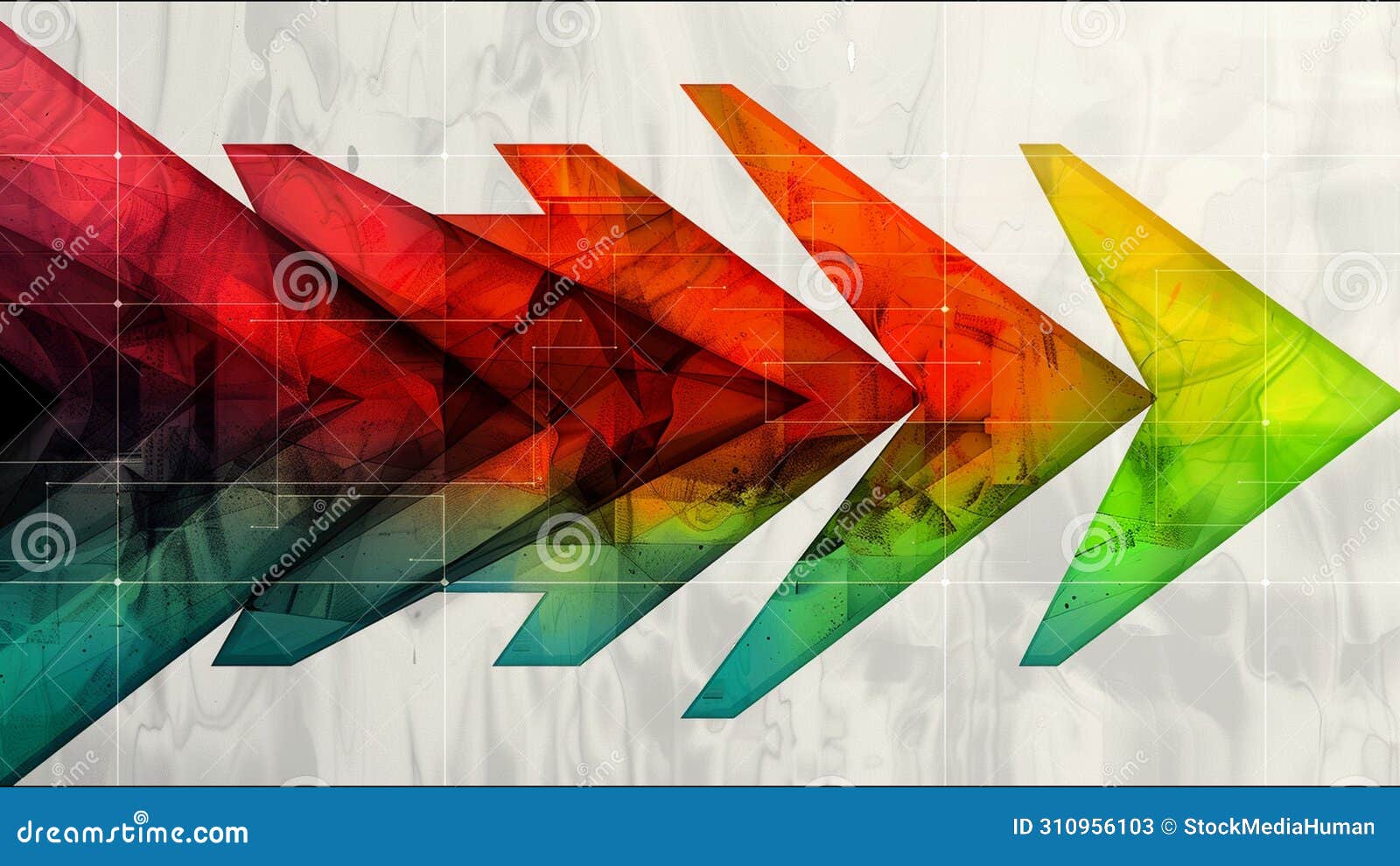 Arrow Chart Cyber Information Nodes Electronic Info Arrows Stock ...