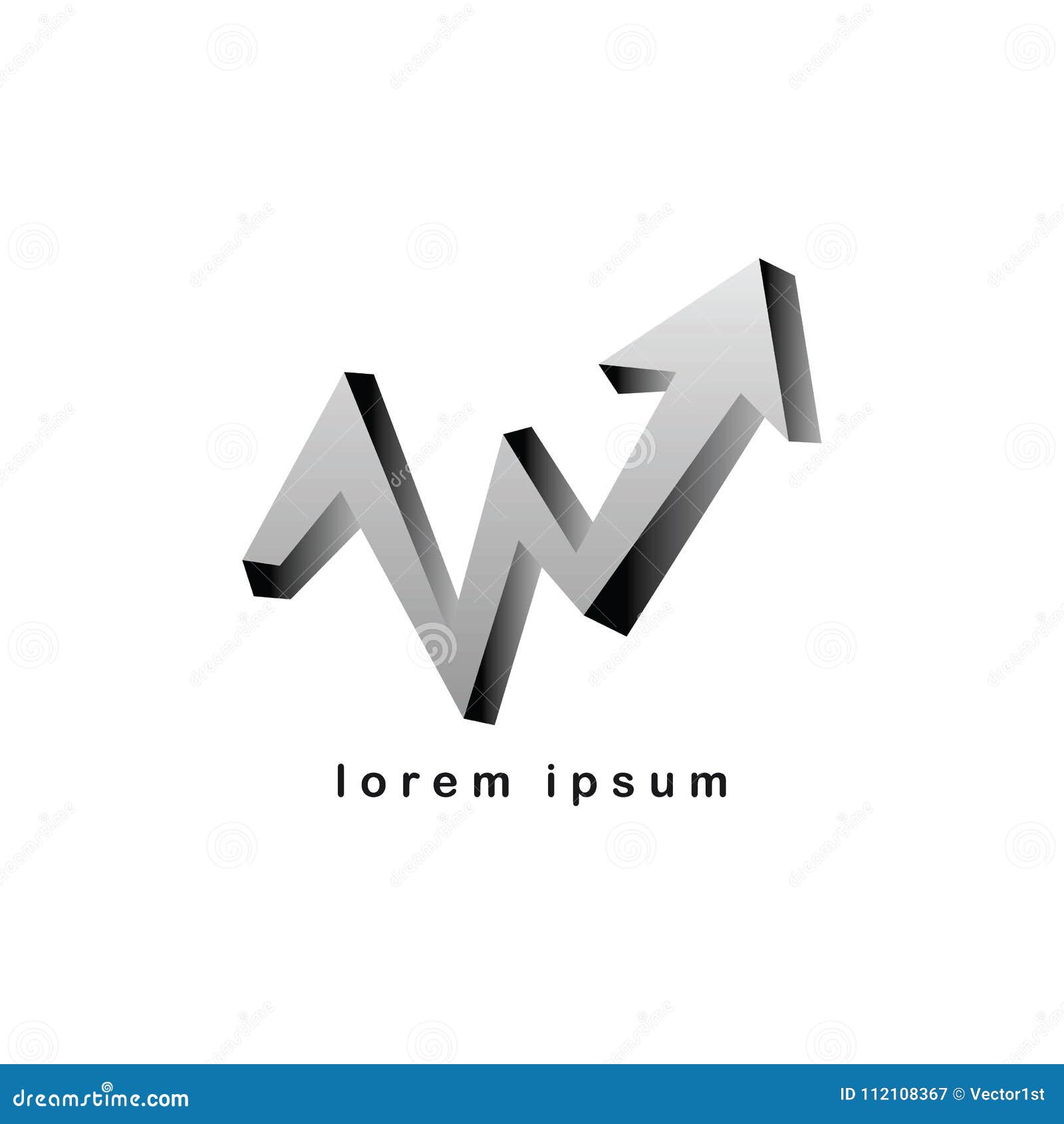 Arrow Chart Logo Logotype Vector Art Stock Vector - Illustration of ...