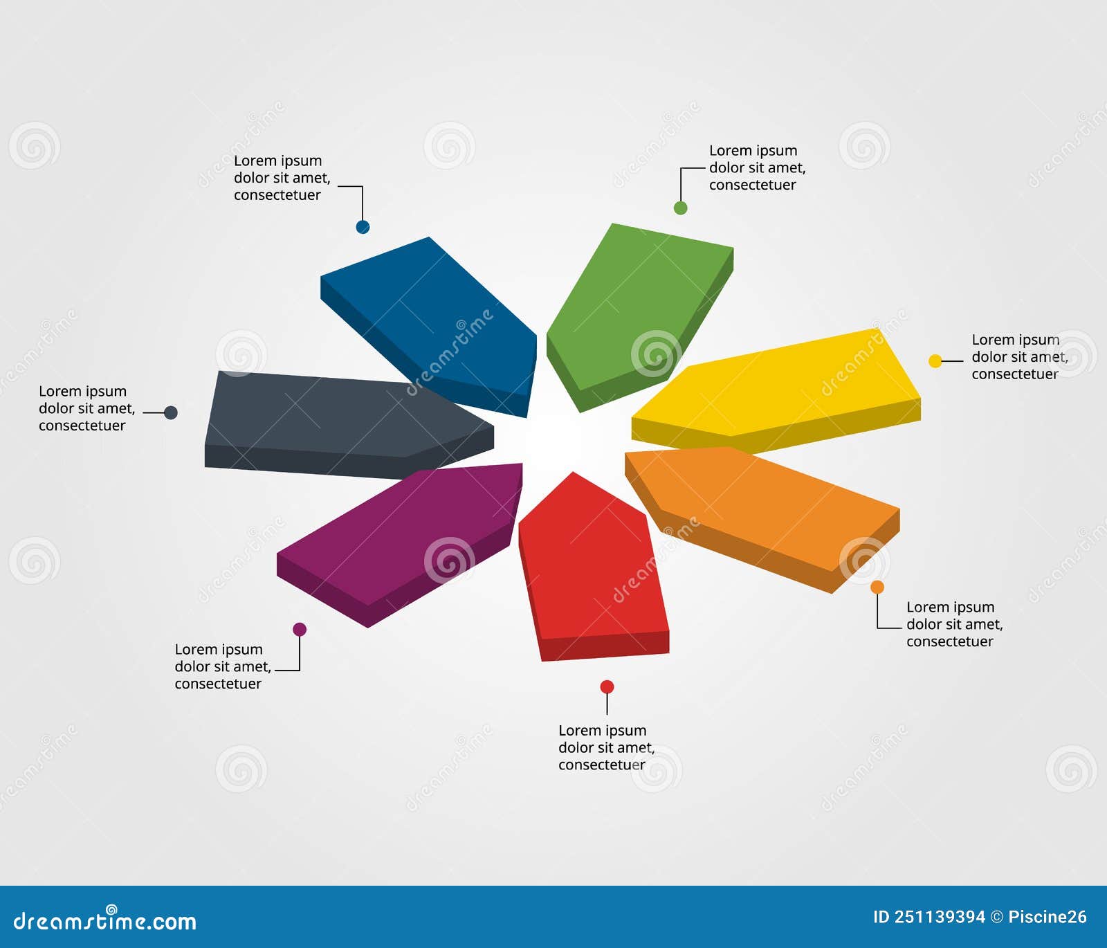 Arrow Chart Template for Infographic for Presentation for 7 Element ...