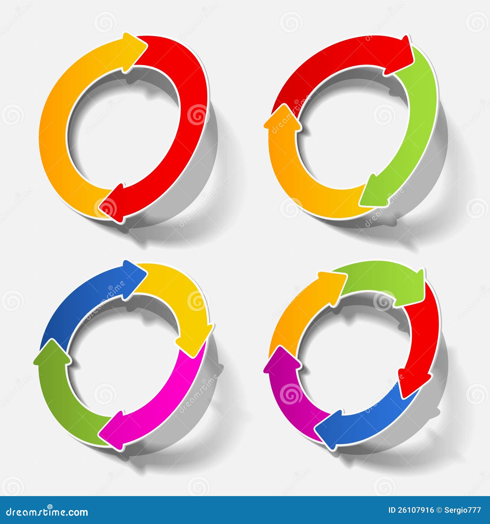 Arrow Circle Circular Cycle Diagram Stock Vector - Illustration of ...