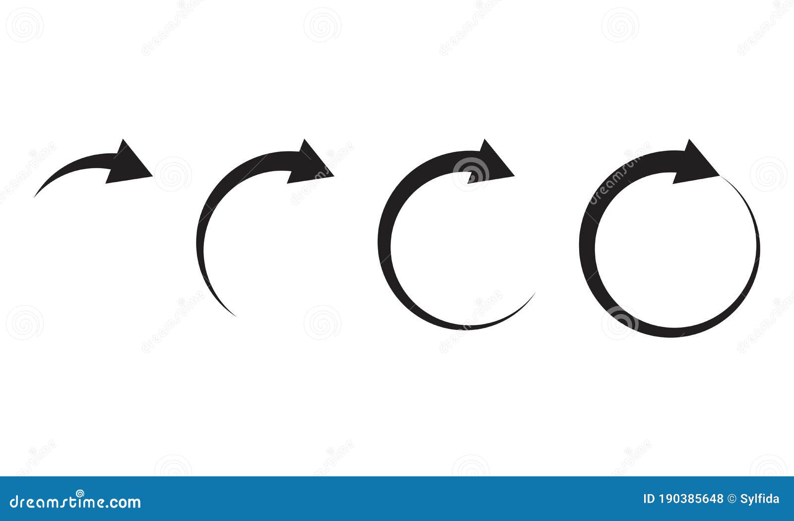 Arrow Circle Icons Isolated on White Background. Vector Stock ...