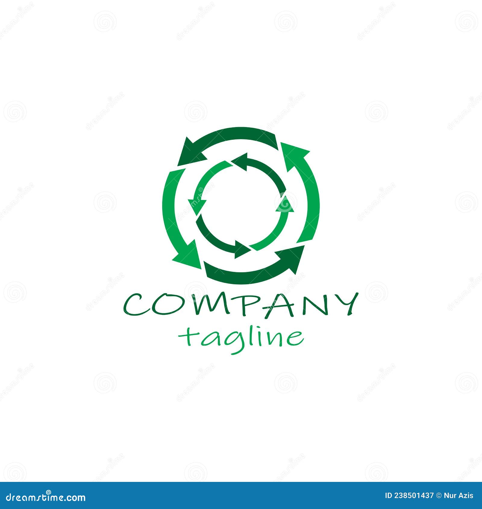 Arrow circle logo icon stock vector. Illustration of green - 238501437