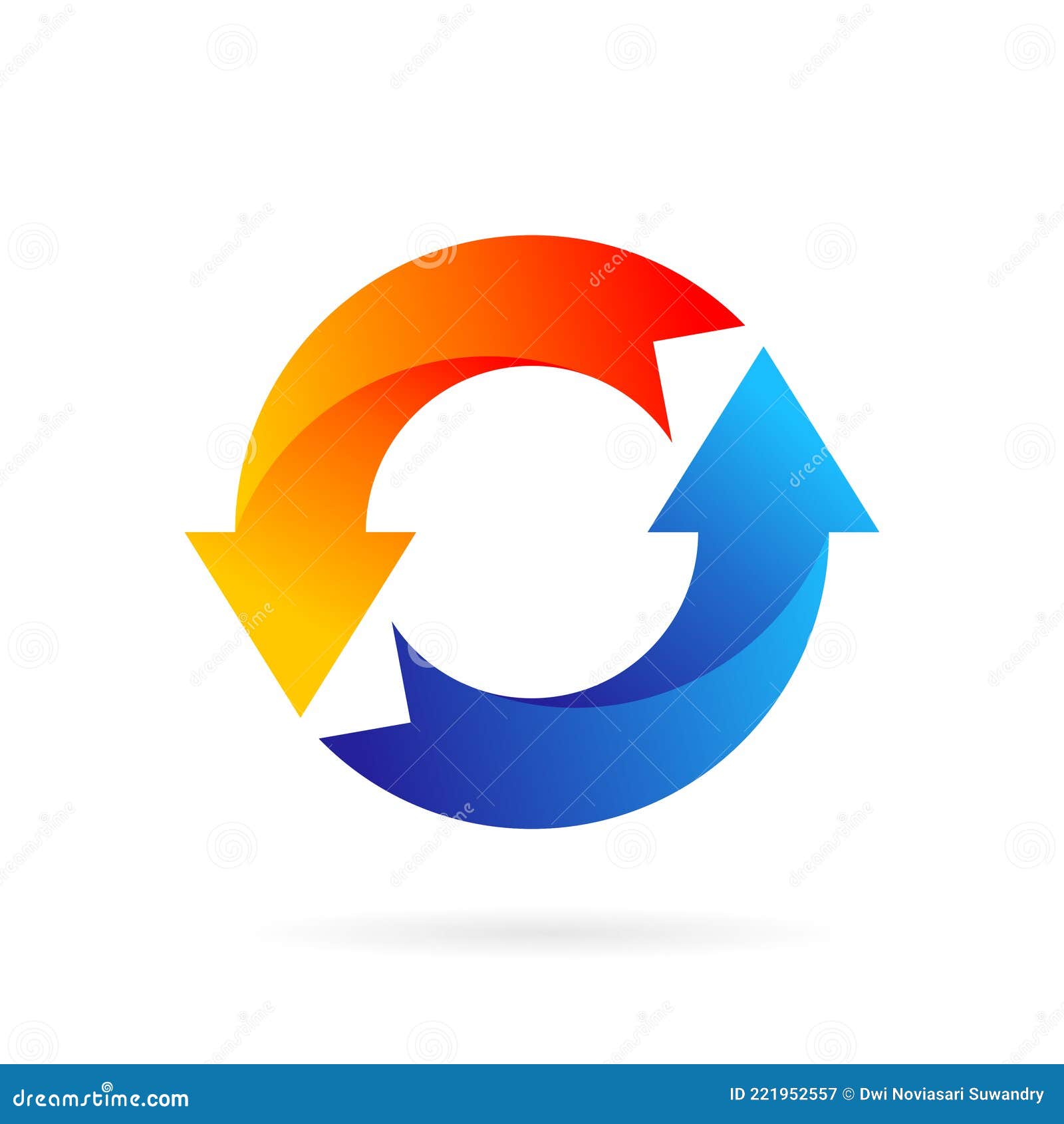 Rotation Arrow Circular Vector Logo Design Template Stock Vector ...