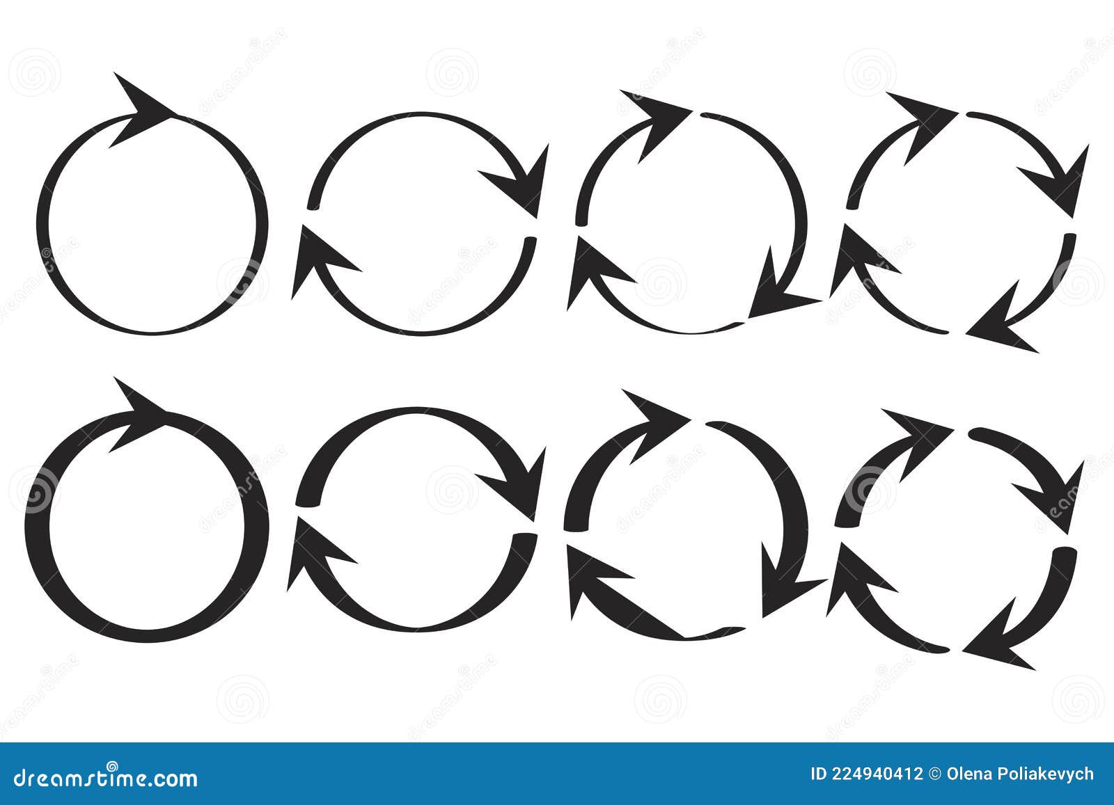 Arrow Circles. Cursor Arrow Icon Set. Arrow Icon Collection. Vector ...