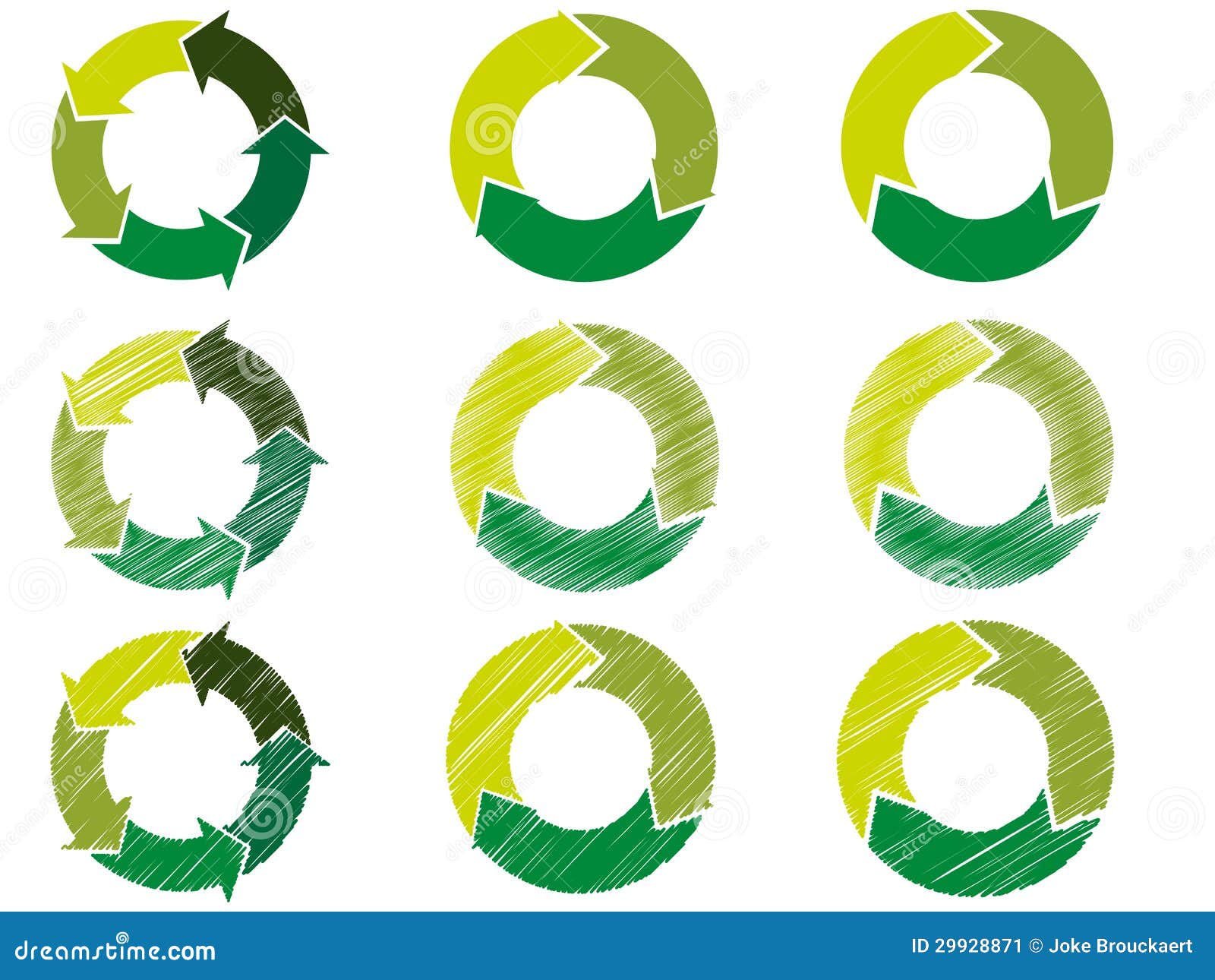 Arrow Circle in Sustainable Color Stock Illustration - Illustration of ...