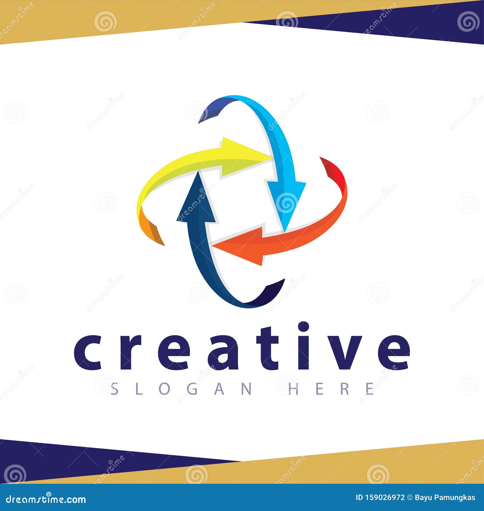 Arrow circular logo stock vector. Illustration of three - 159026972