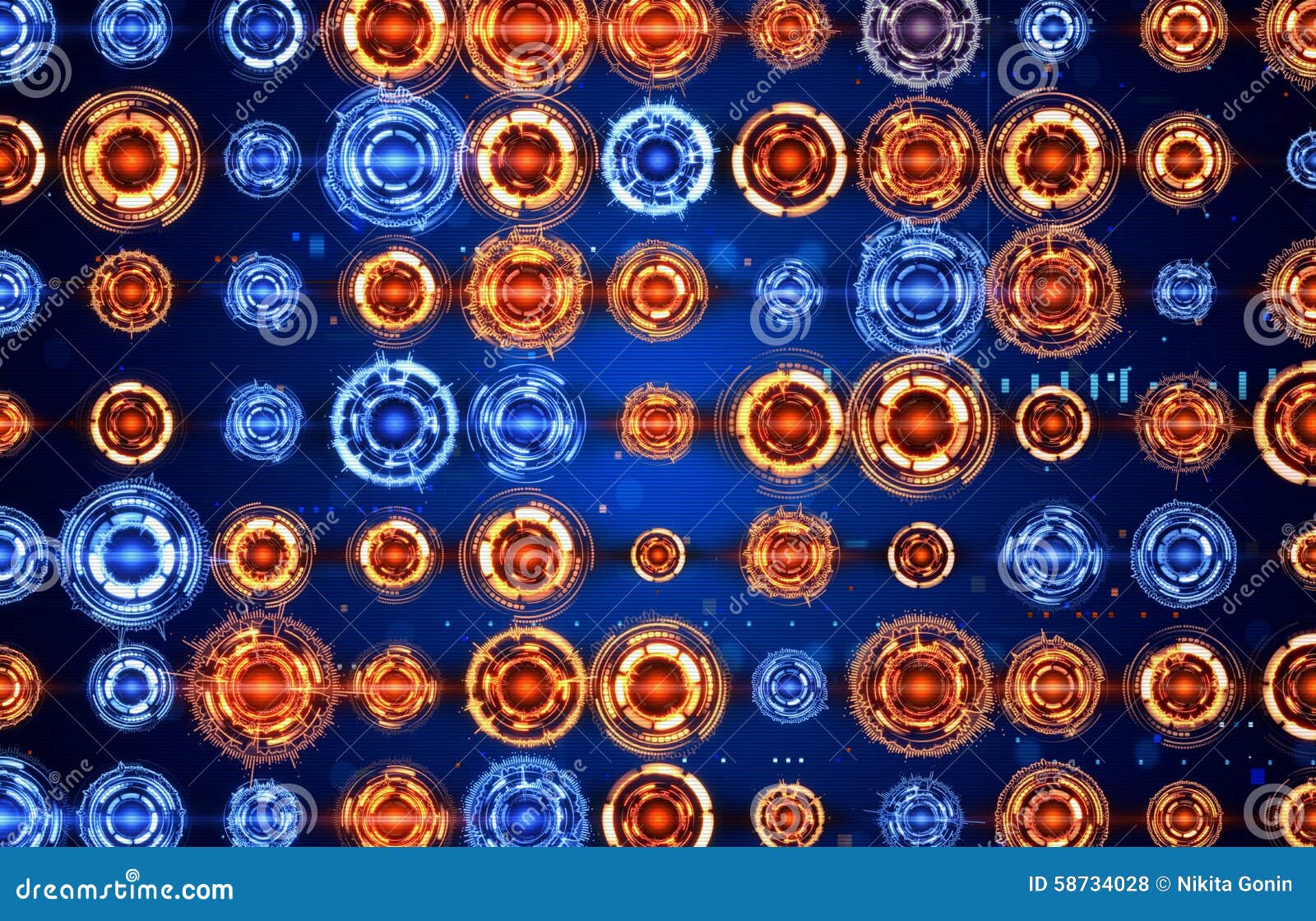 Arrow of Circular Spectrum Analyzers Stock Illustration - Illustration ...
