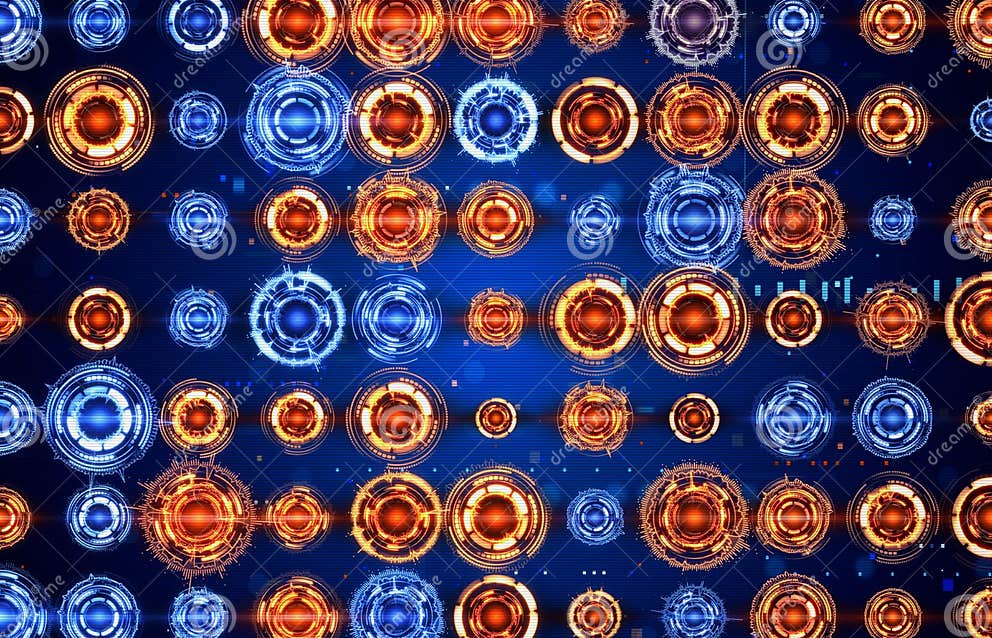 Arrow of Circular Spectrum Analyzers Stock Illustration - Illustration ...