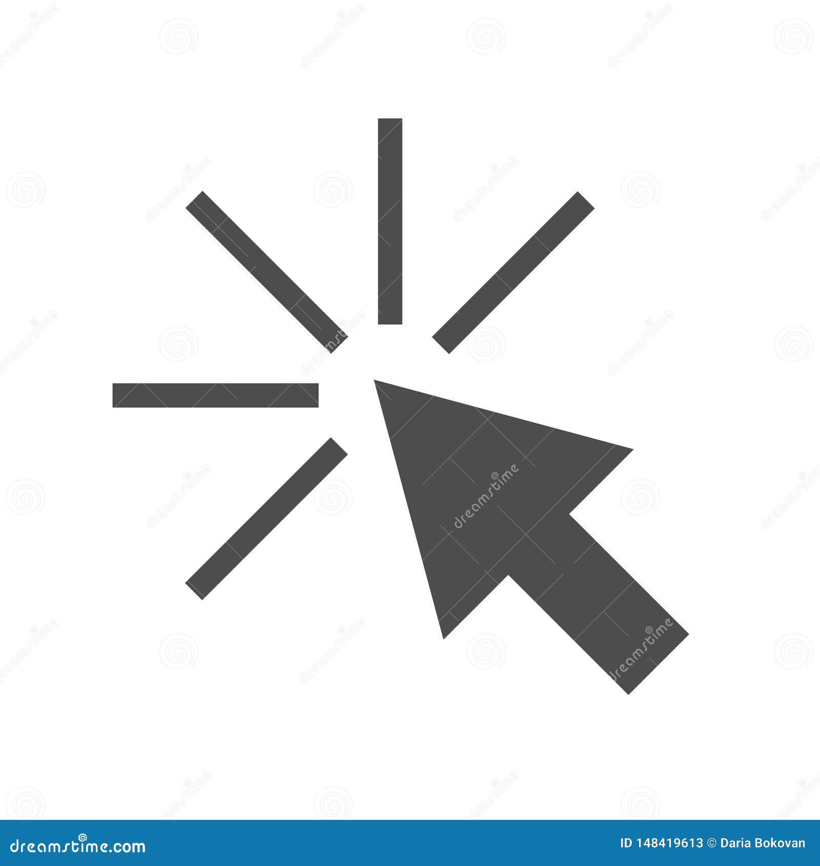Arrow click icon stock illustration. Illustration of mouse - 148419613