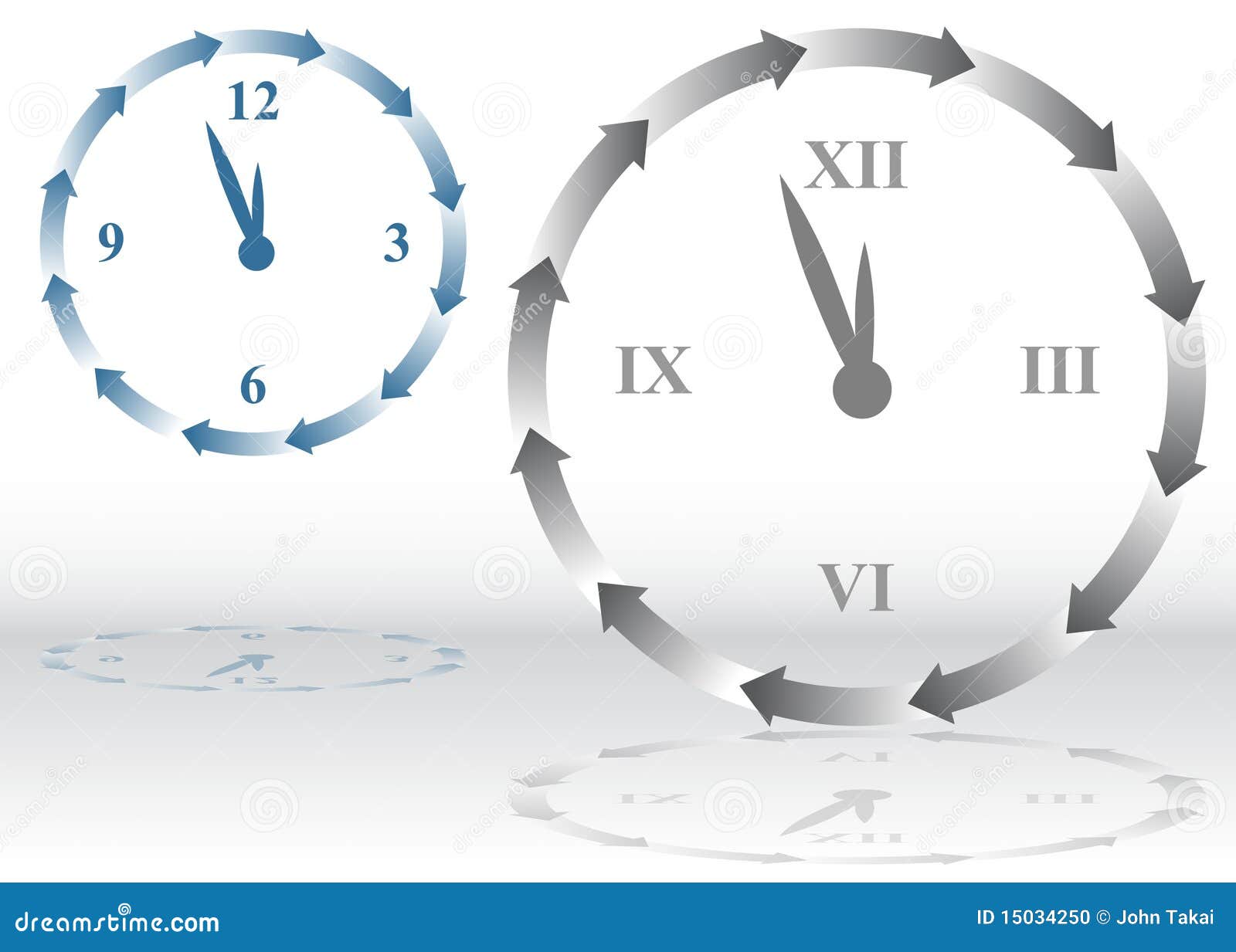 Arrow Clock stock vector. Illustration of watch, daylight - 15034250