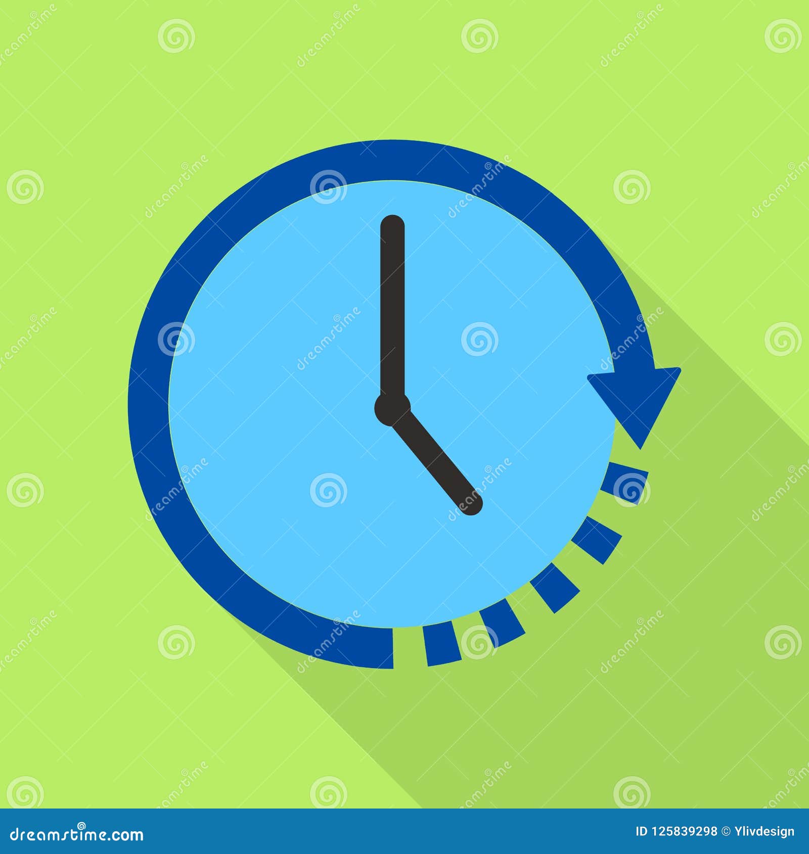 Arrow Clock Icon. Circle Time Vector. Trendy Stop Wait Symbol Isolated ...