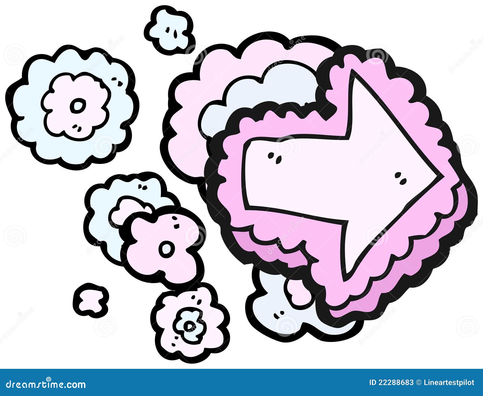 Arrow cloud cartoon stock illustration. Illustration of doodle - 22288683