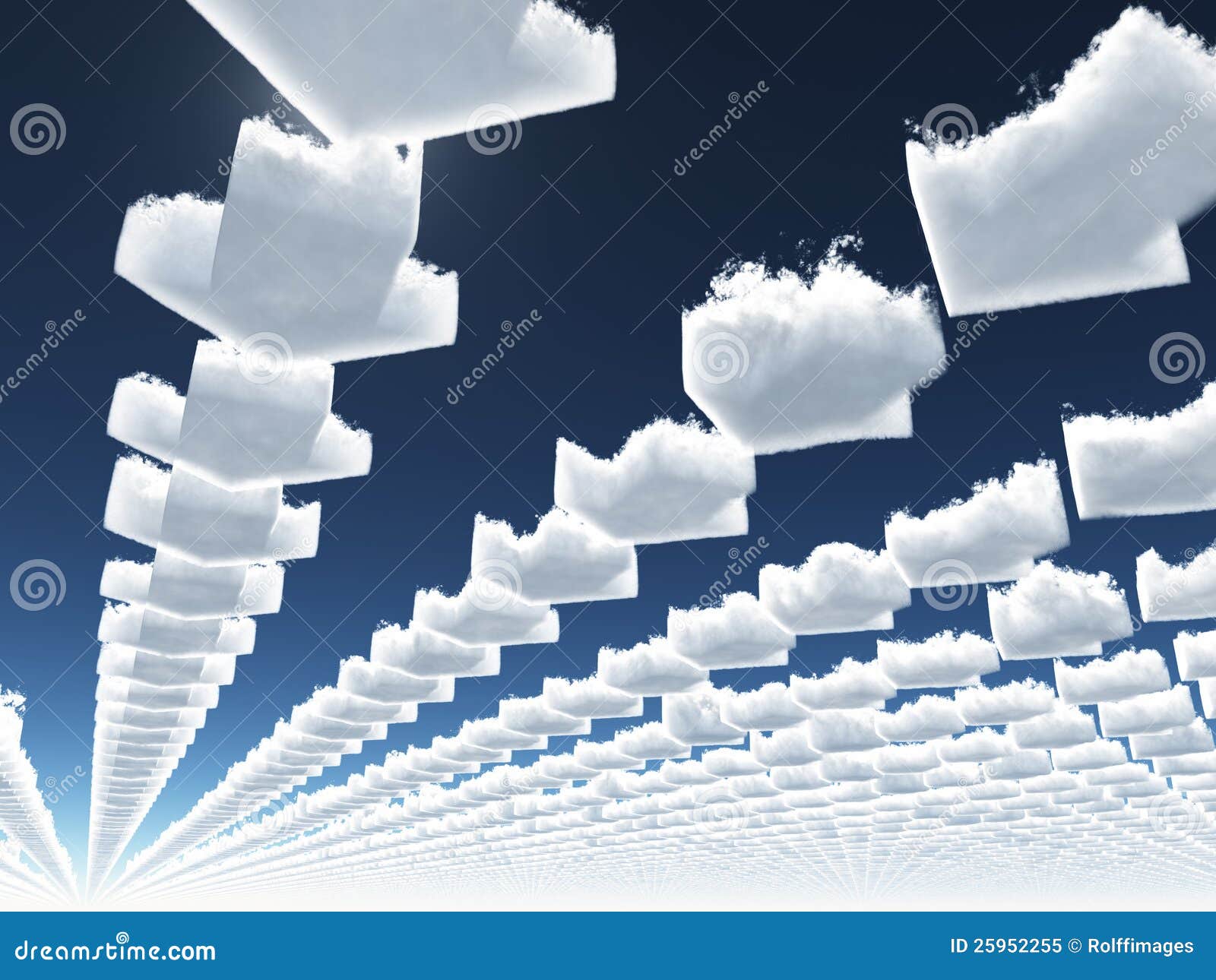 Arrow clouds stock illustration. Illustration of business - 25952255