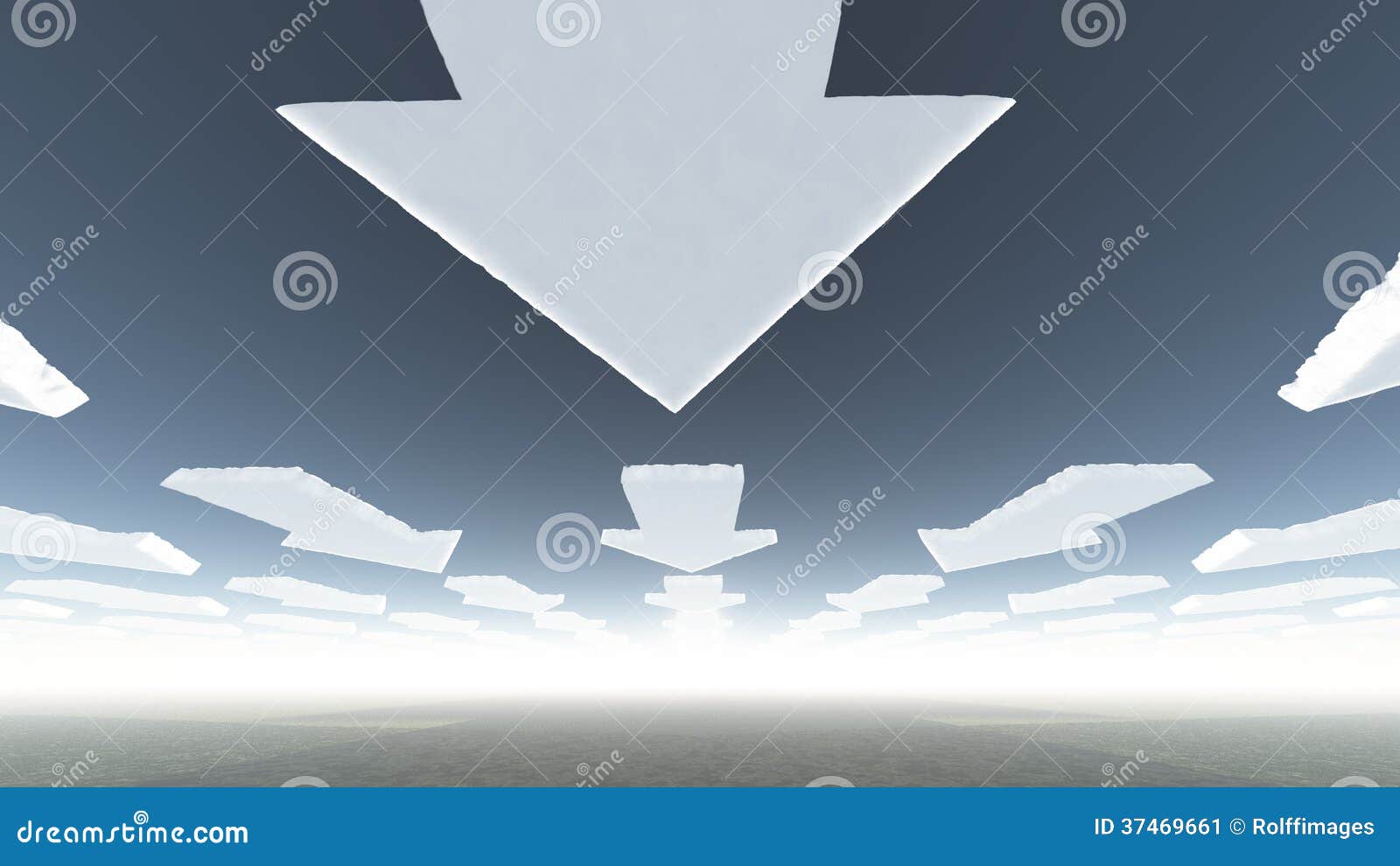 Arrow clouds stock illustration. Illustration of blue - 37469661