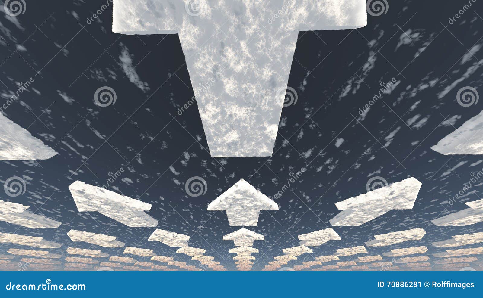 Arrow clouds stock illustration. Illustration of concept - 70886281
