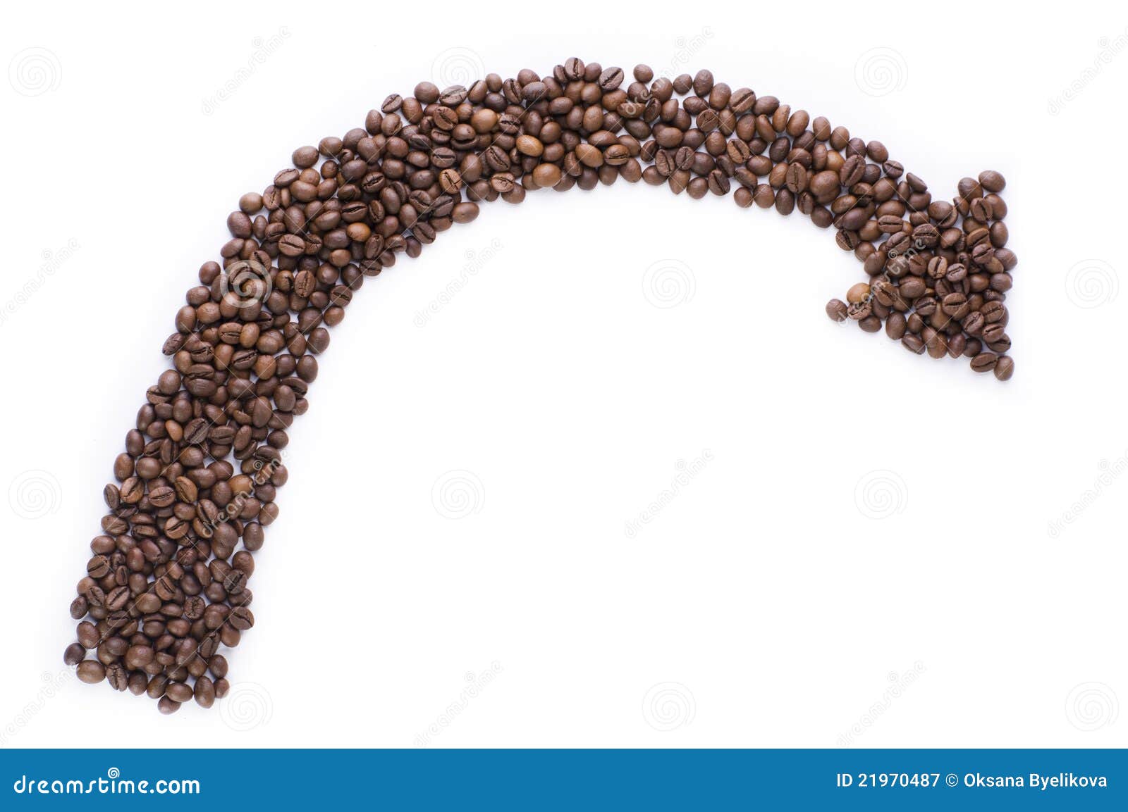 Arrow from the coffee stock image. Image of symbol, arrow - 21970487