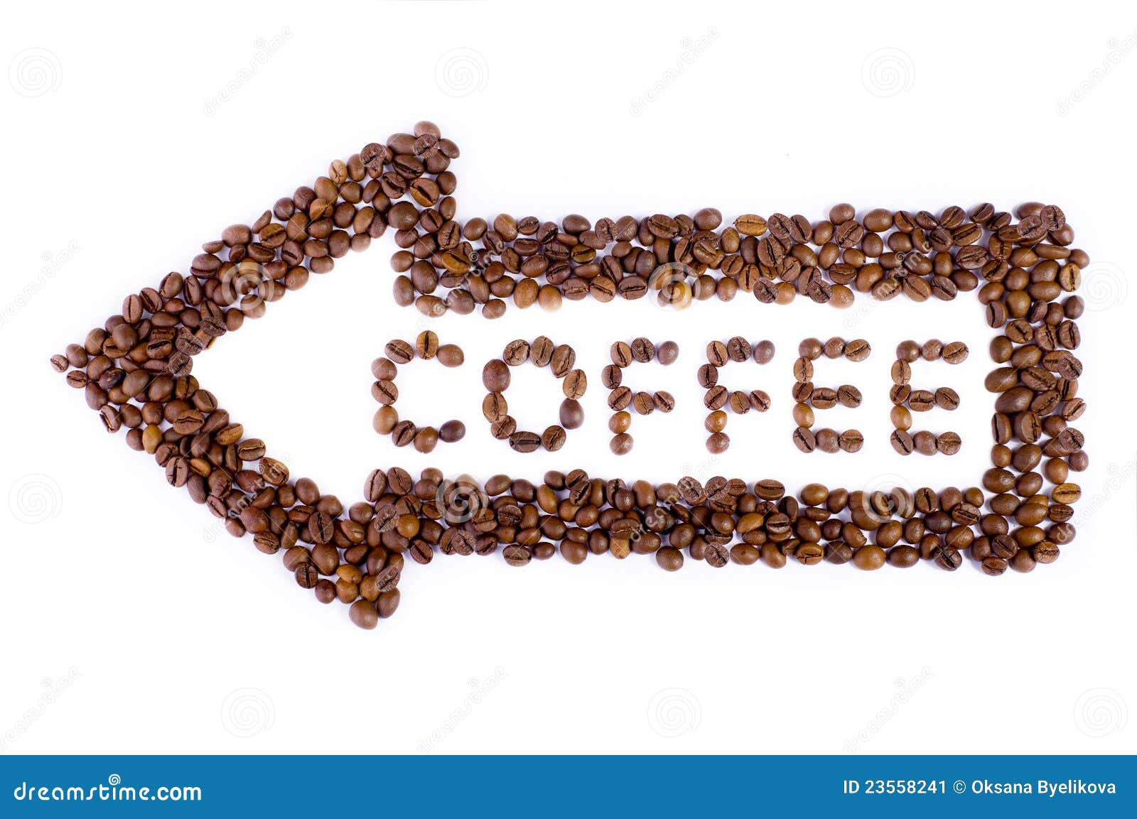 Arrow from the Coffee Beans Stock Image - Image of natural, coffee ...