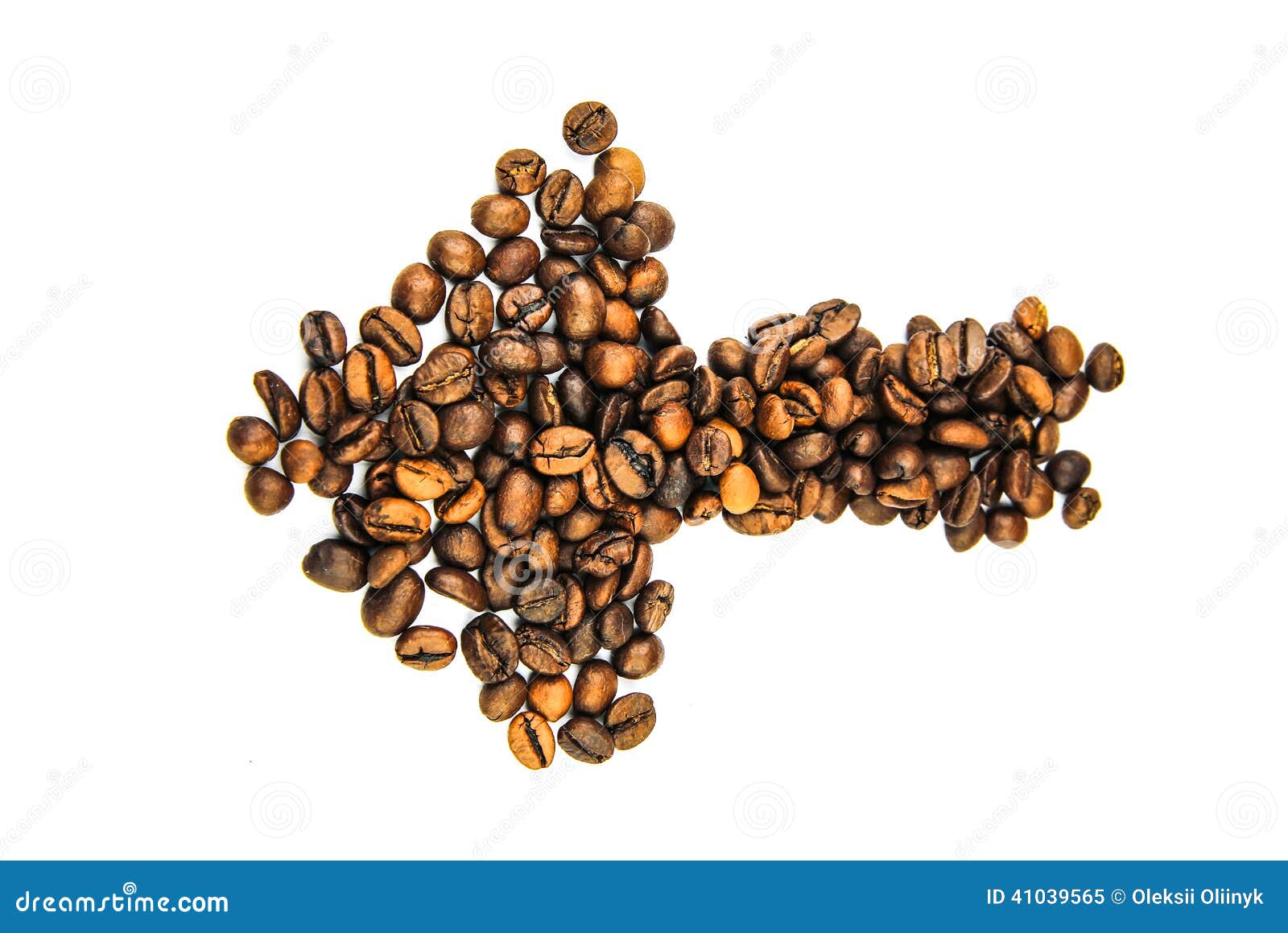 Arrow from coffee beans stock image. Image of beverage - 41039565