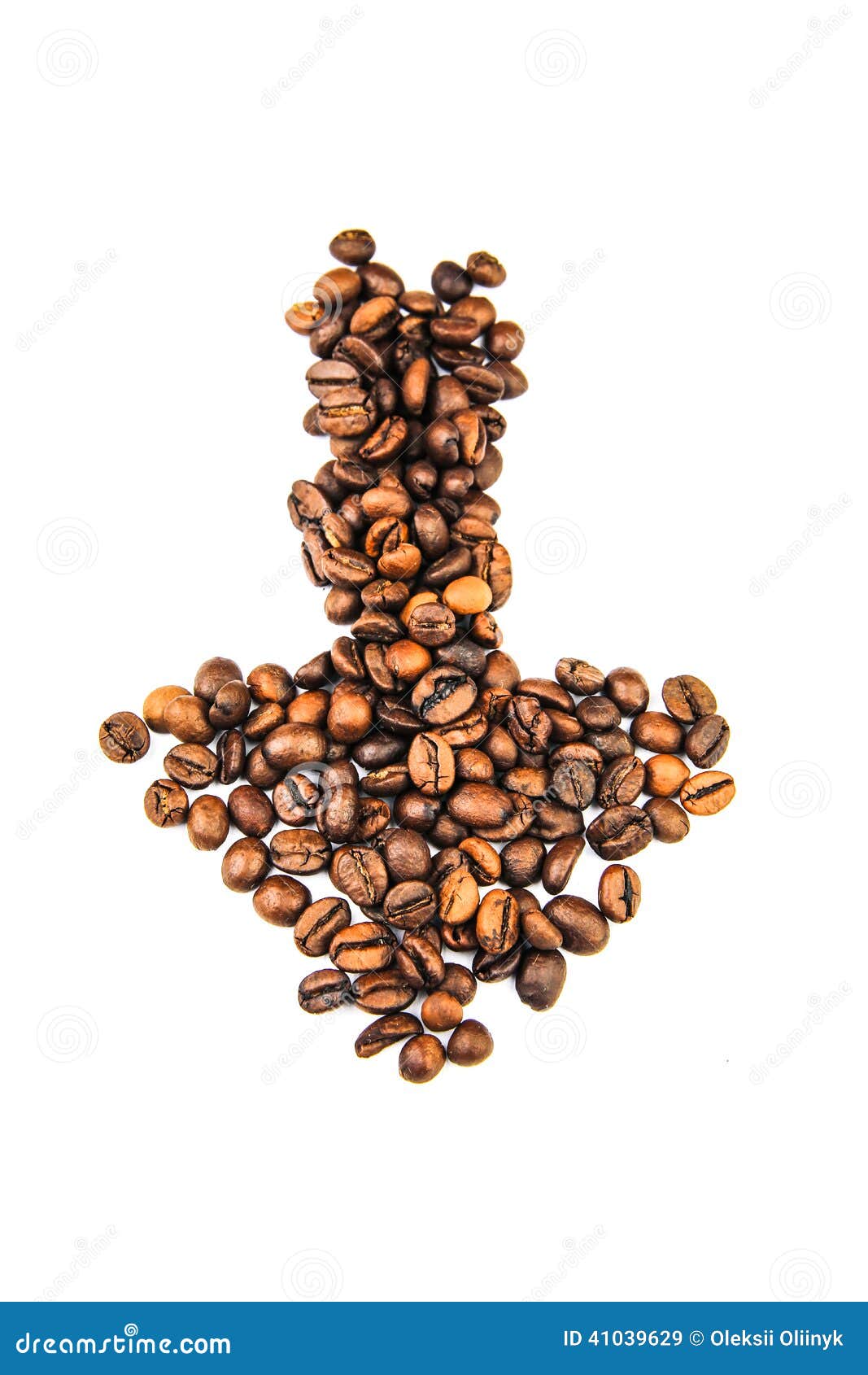 Arrow from coffee beans stock image. Image of brown, group - 41039629