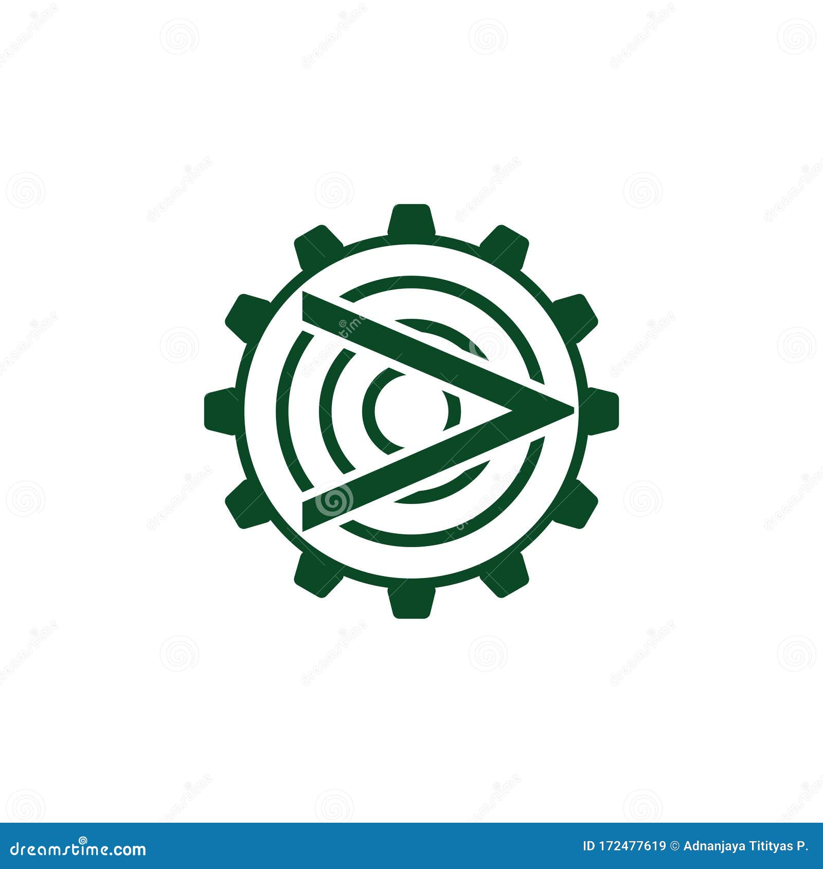 Arrow Cog Machine Industrial Logo Vector Stock Vector - Illustration of ...