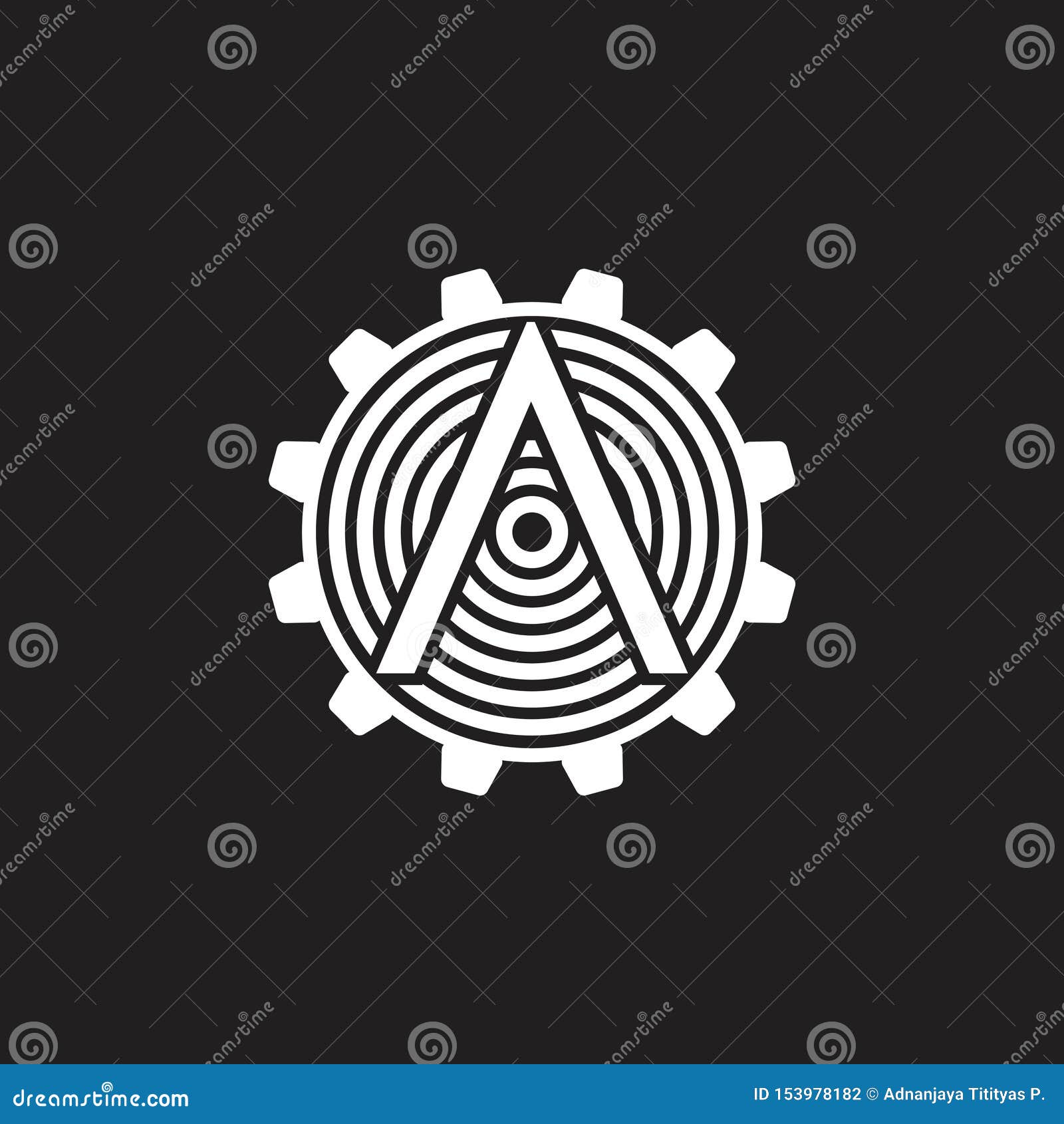 Arrow Cog Machine System Geometric Circle Logo Vector Stock Vector ...