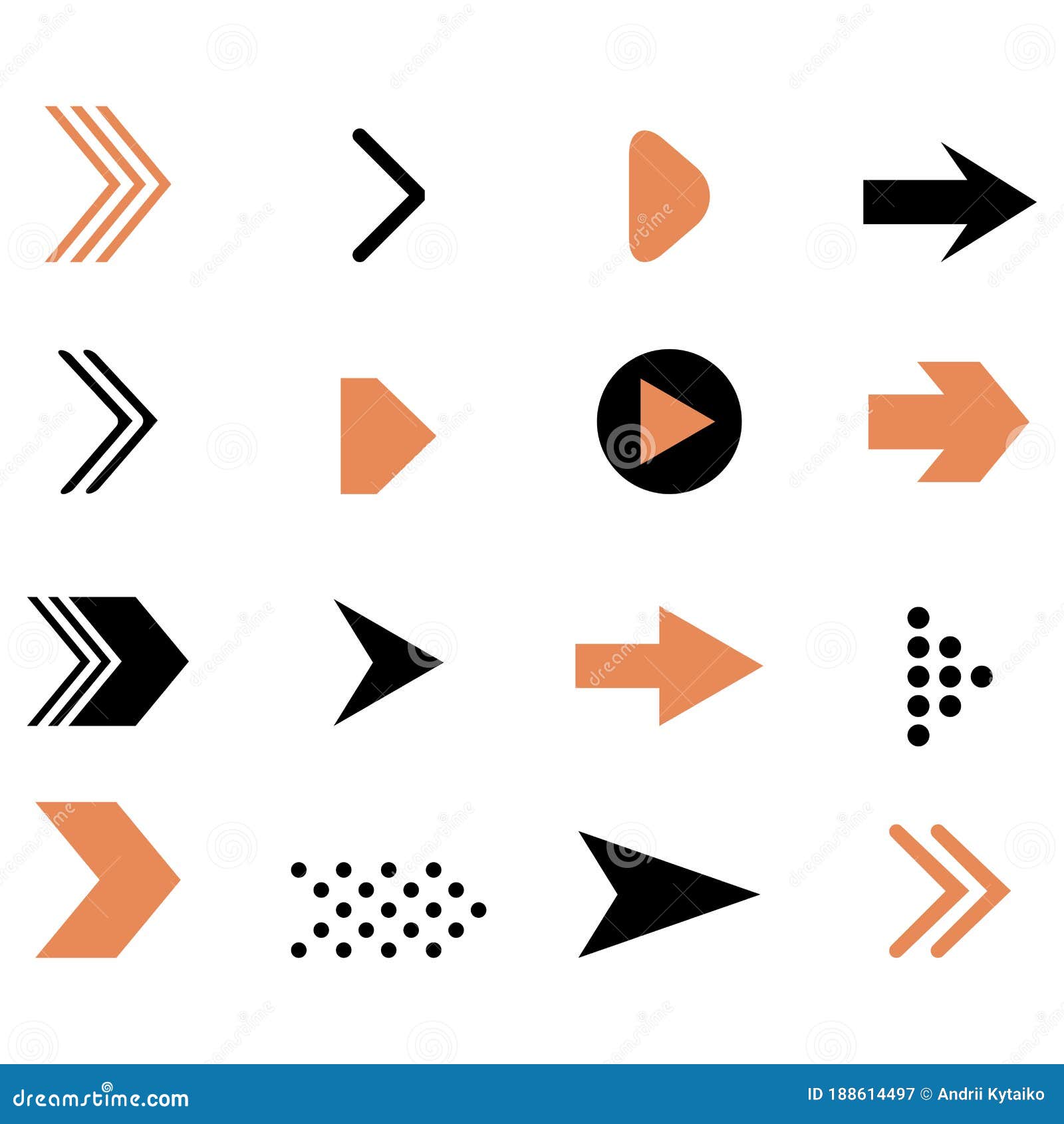 Arrow Collection Direction, Pointer Stock Vector - Illustration of ...