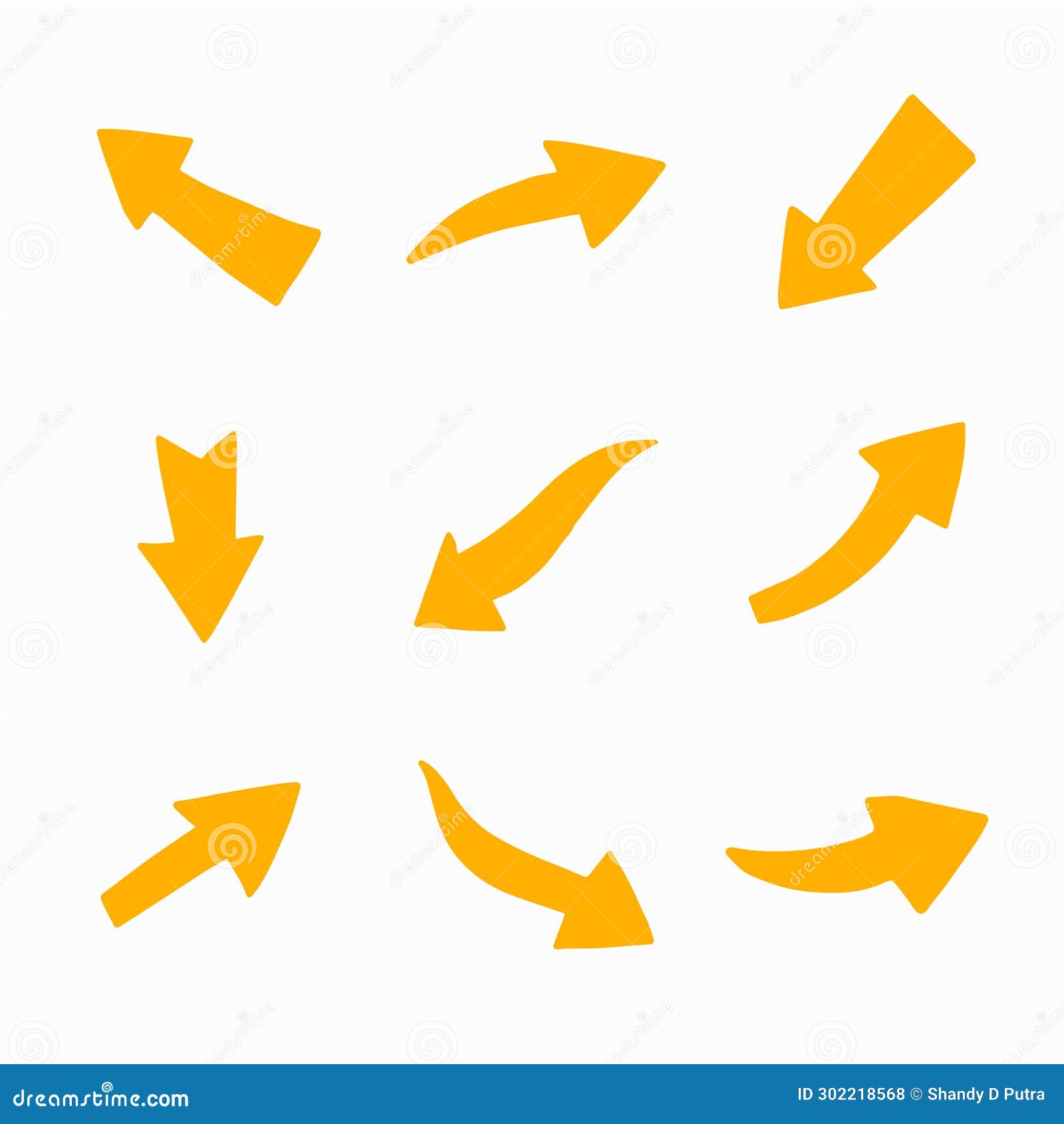 Arrow collection vector stock vector. Illustration of drawn - 302218568