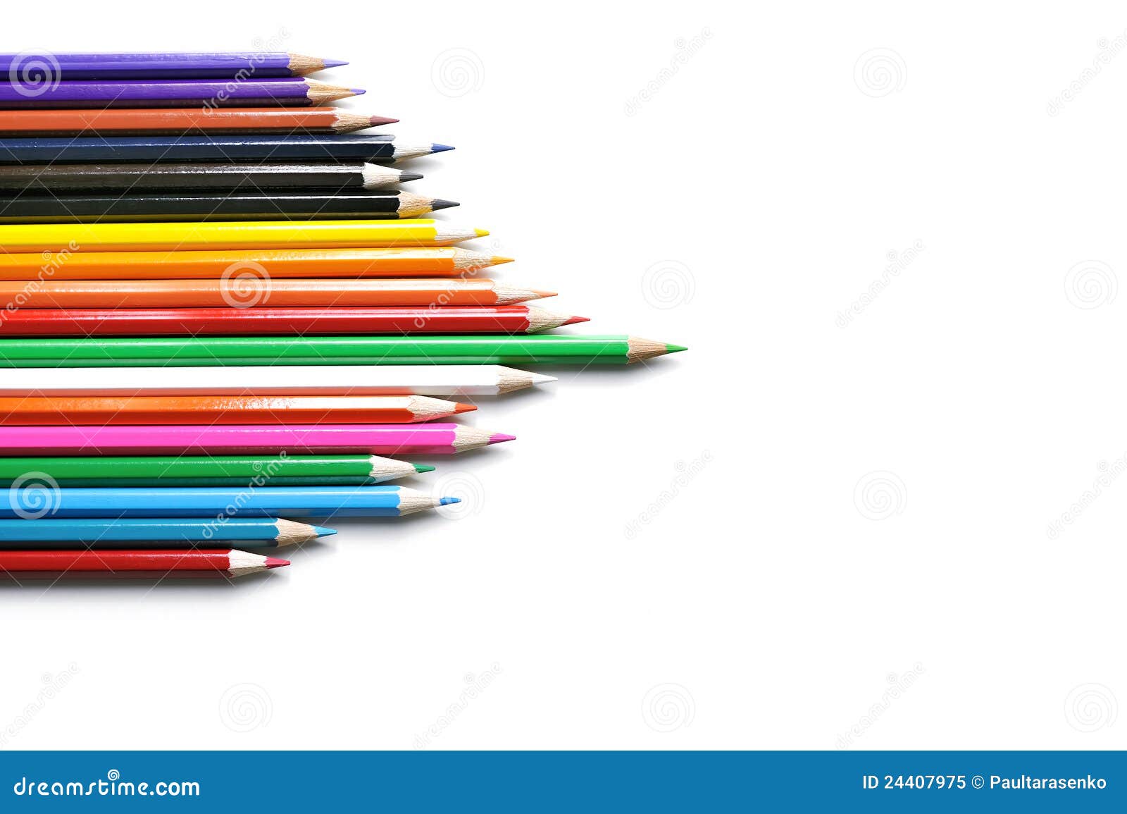 Arrow of colored pencils stock illustration. Illustration of paper ...