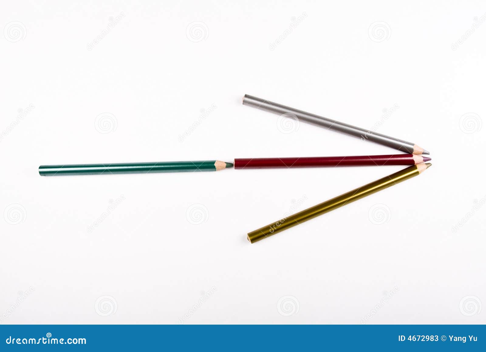Arrow of Colored Pencils stock image. Image of colours - 4672983