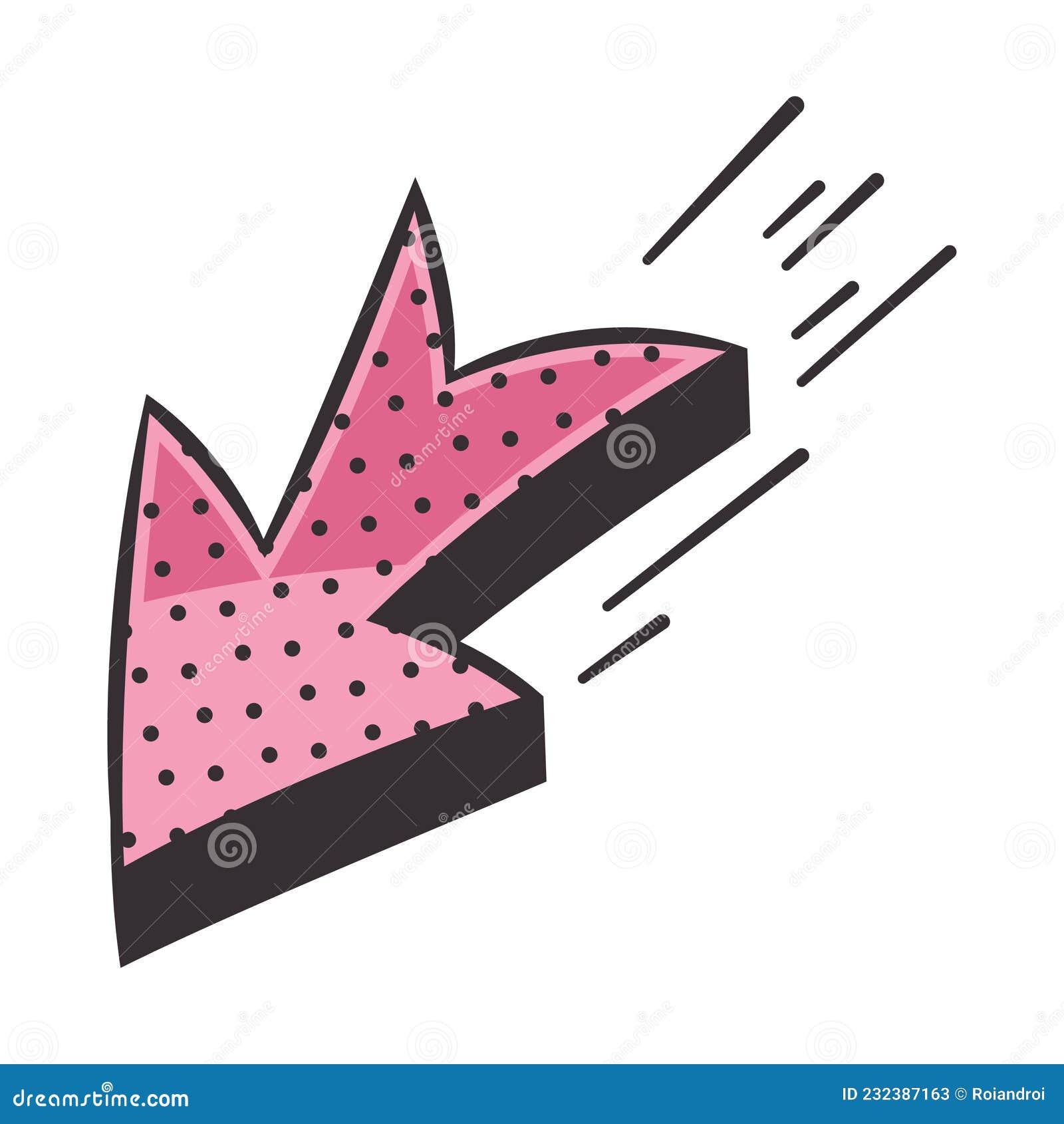 Arrow Comic Pop Art Set Cartoon 90s Style Infographic Various ...