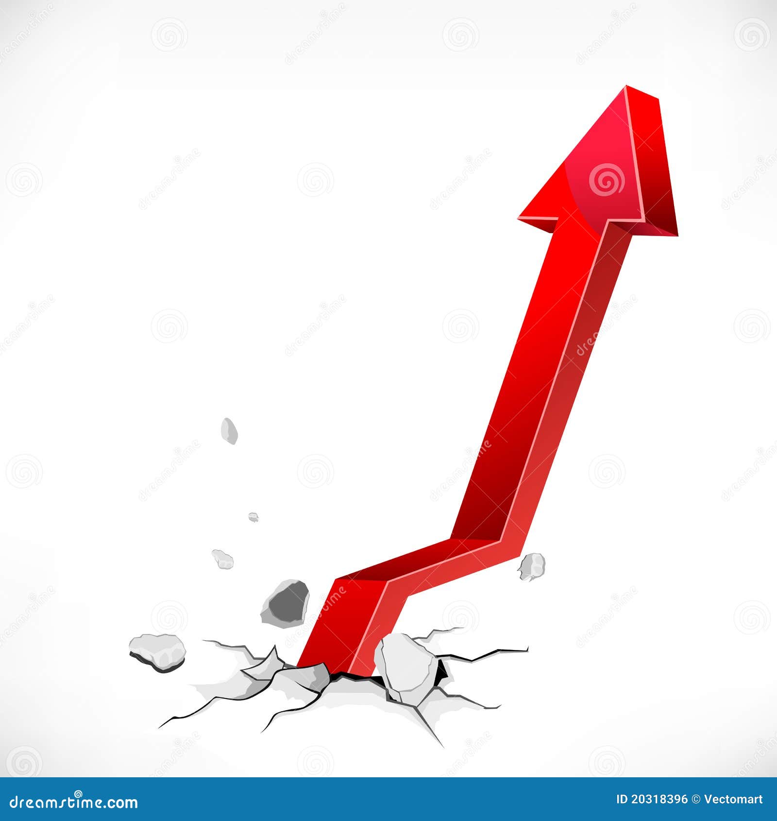 Arrow coming out of Ground stock vector. Illustration of editable ...