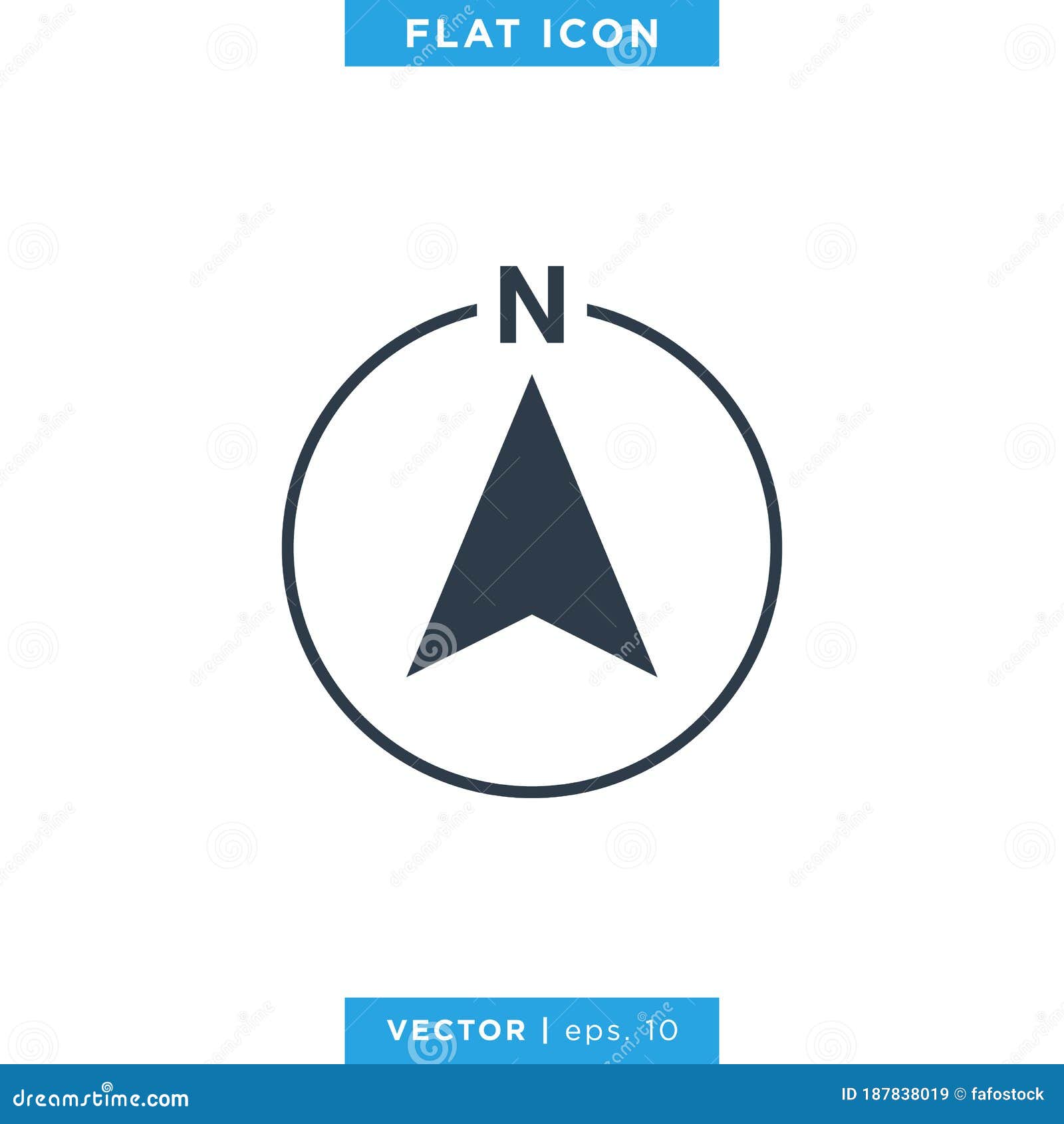 Arrow Compass Icon Template. North Direction Stock Vector ...