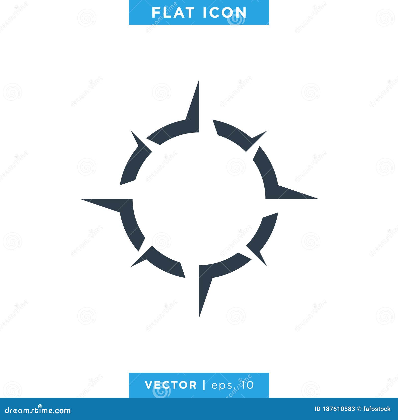 Arrow Compass Icon Vector Logo Template. Stock Vector - Illustration of ...