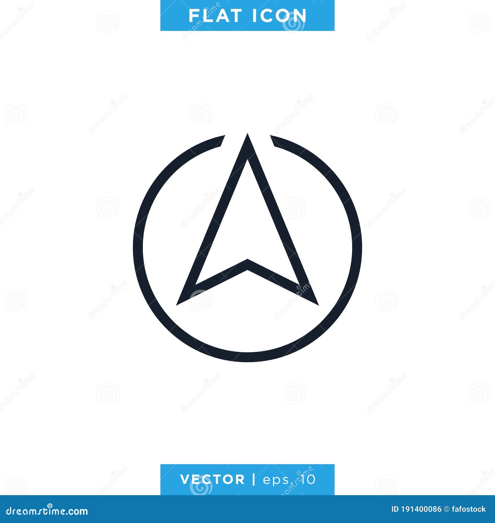 Arrow Compass Icon Vector Logo Template. North Direction Stock Vector ...