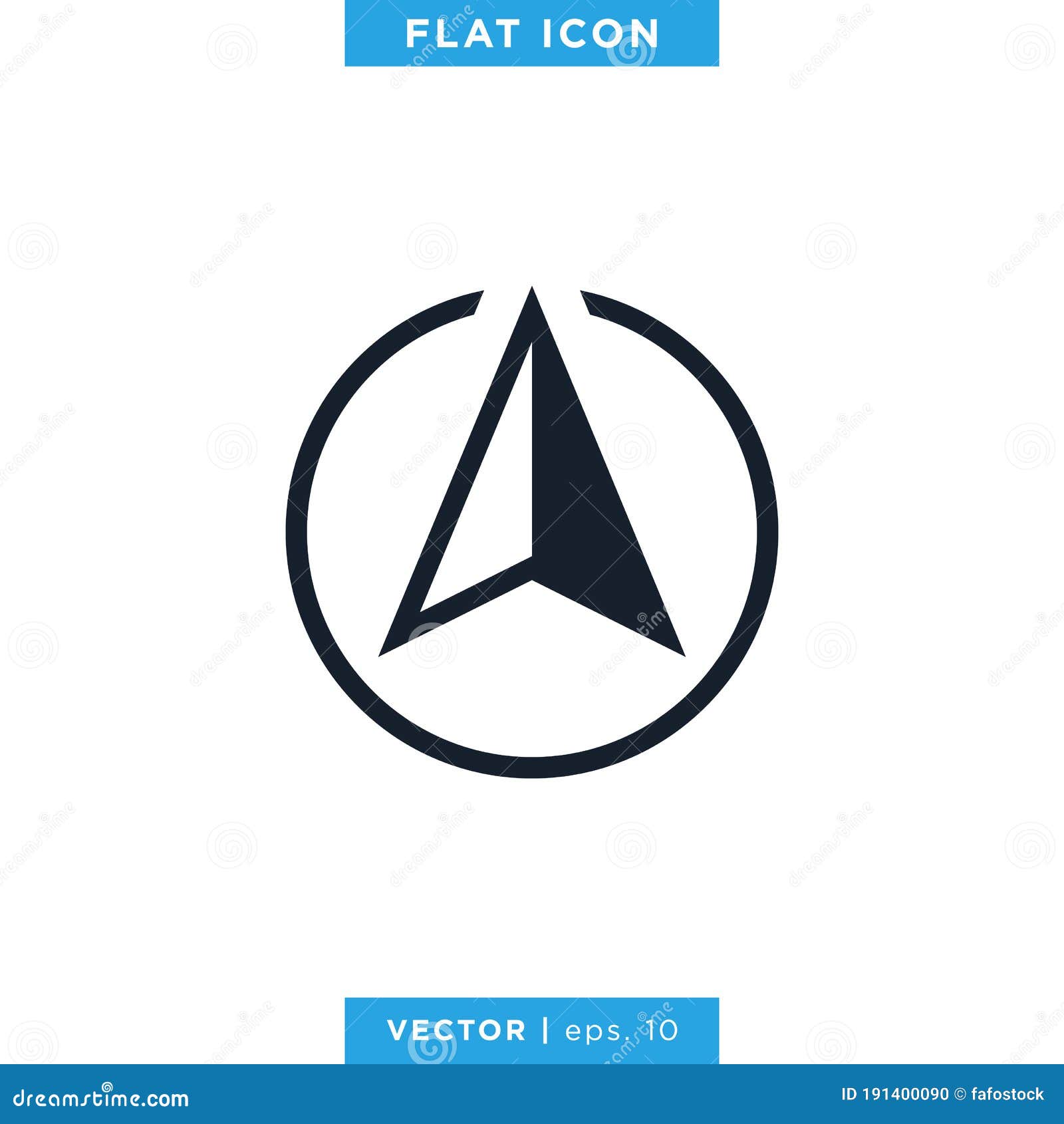 Arrow Compass Icon Vector Logo Template. North Direction Stock Vector ...