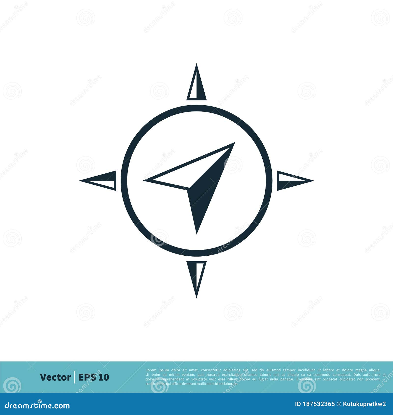 Arrow Compass Navigator Icon Vector Logo Template Illustration Design ...